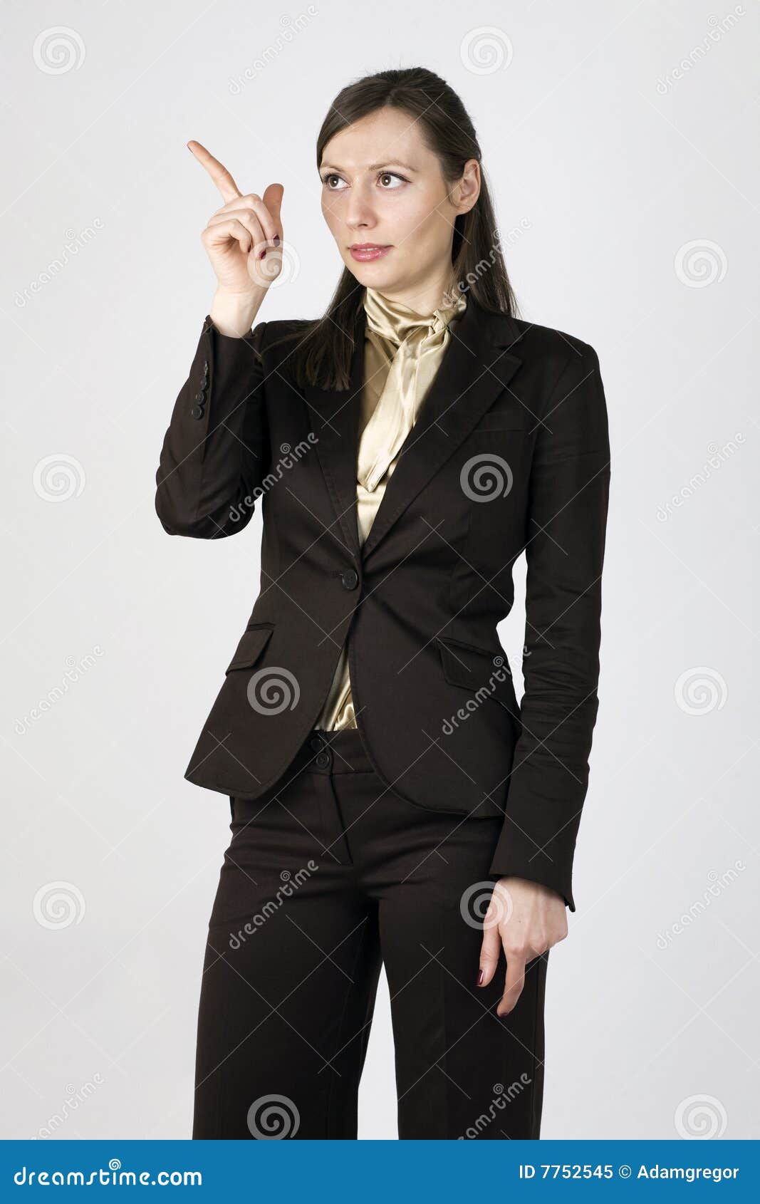 Well-dressed Woman Pointing at Stock Image - Image of cute ...