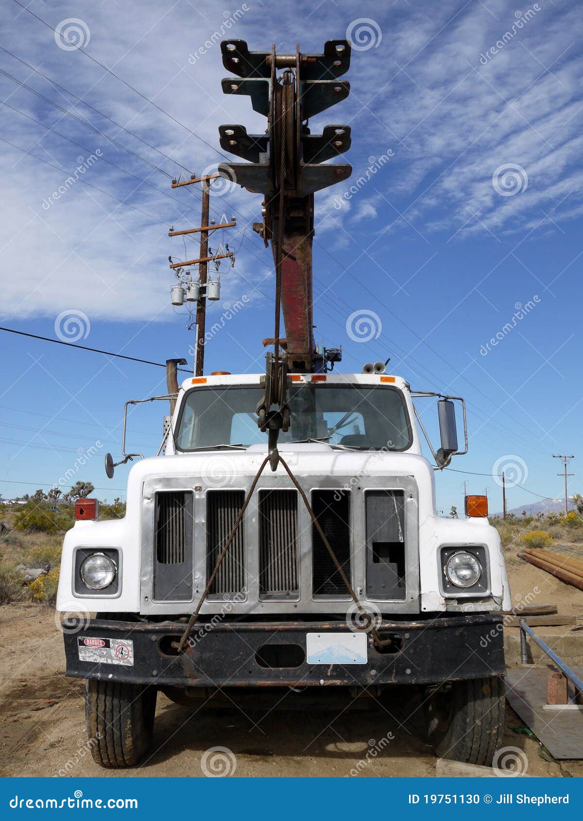 Drilling Rig On A Truck. Drilling Geotechnical Wells For Water Supply ...
