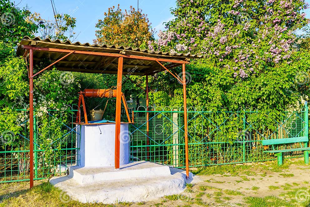 Well with Drinking Water. Background with Selective Focus and Copy ...