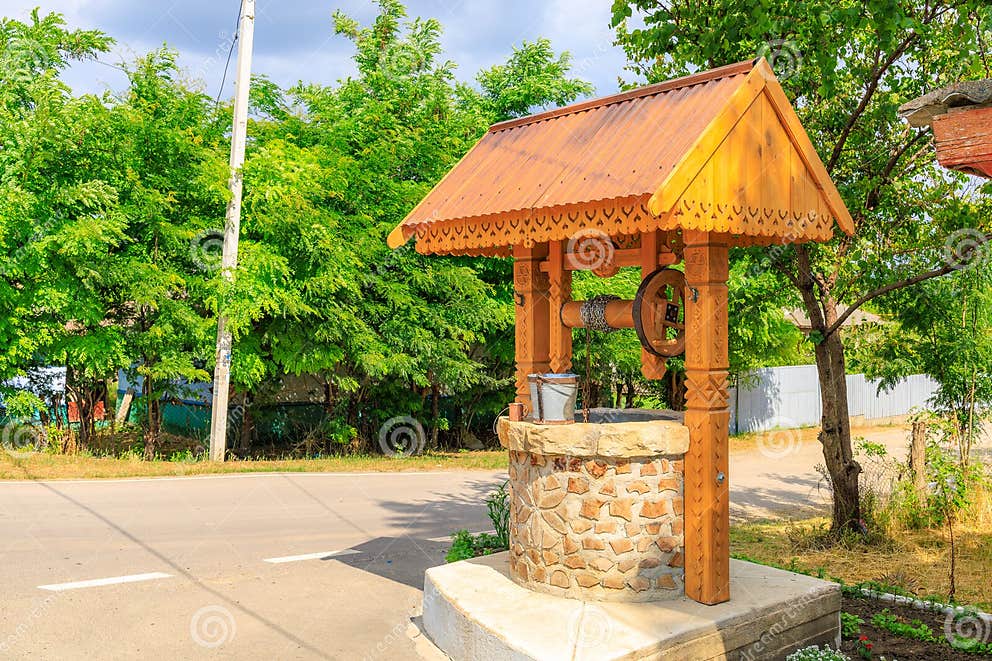 Well with Drinking Water. Background with Selective Focus and Copy ...