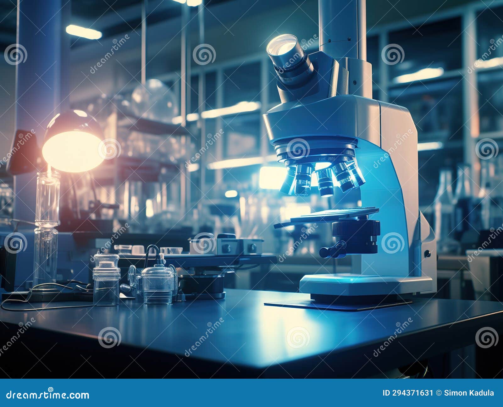 Well Equipped Laboratory with Modern Technologies and Microscope, Lab ...