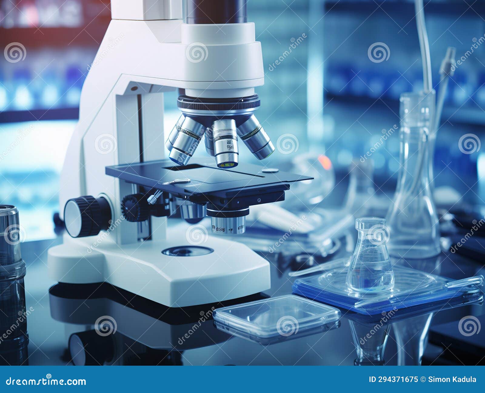 Well Equipped Laboratory with Modern Technologies and Microscope, Lab ...