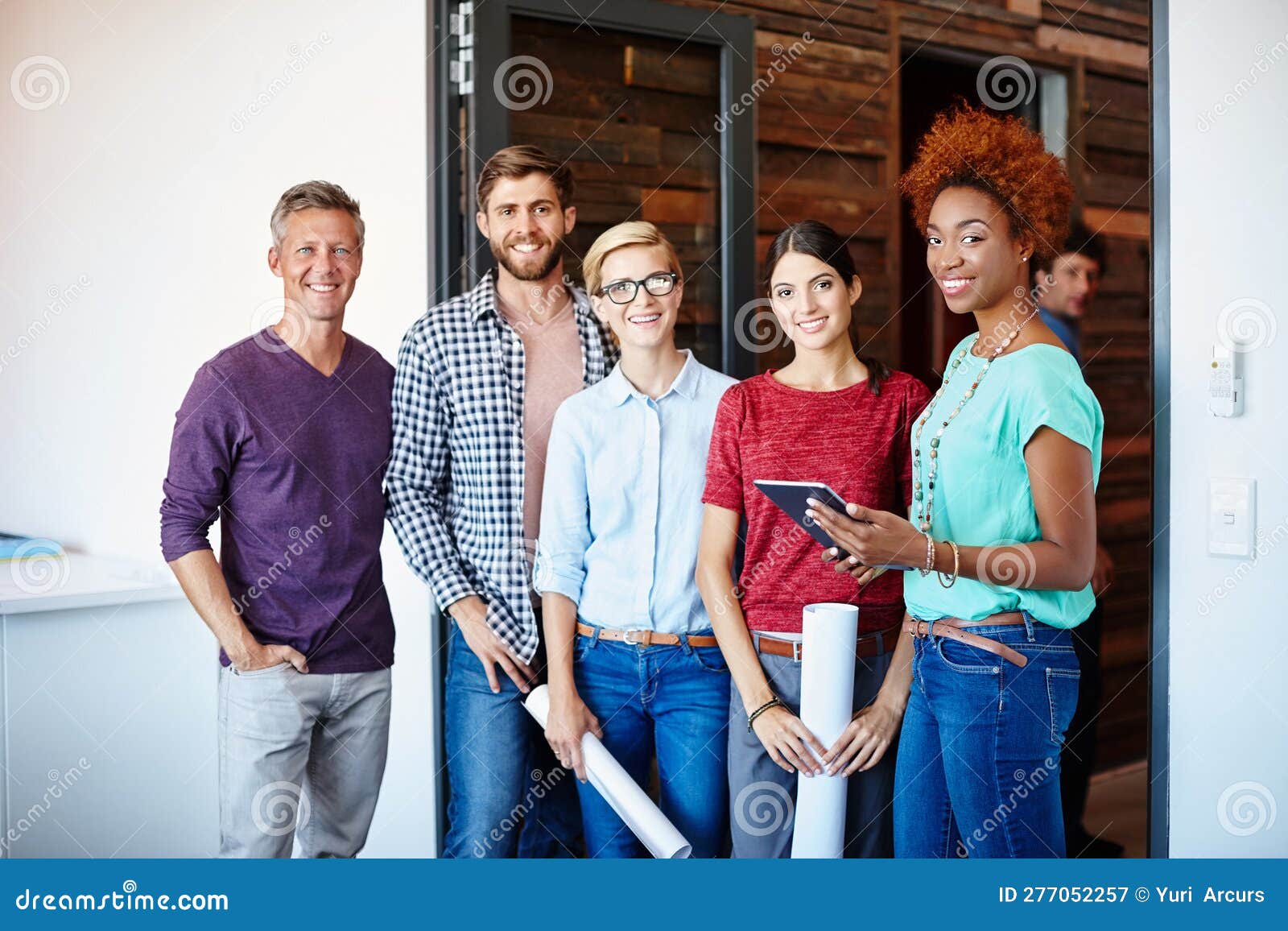 Well Get it Done. Portrait of a Group of Architects Standing in the ...