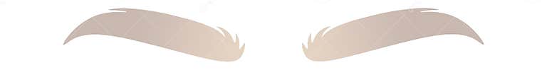 Well-groomed Silver Eyebrows Flat Icon Stock Vector - Illustration of ...
