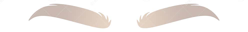 Well-groomed Silver Eyebrows Flat Icon Stock Vector - Illustration of ...