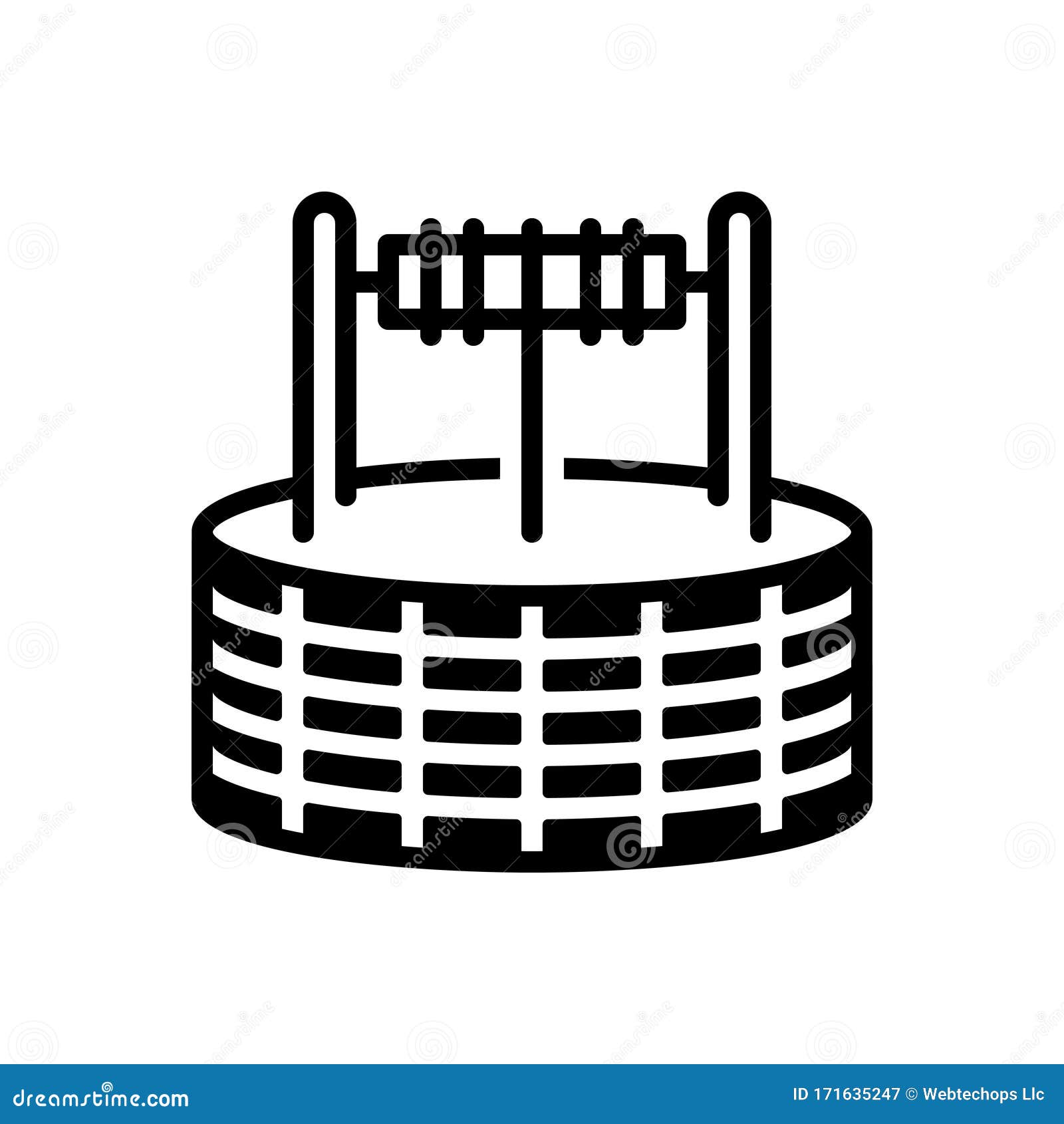 Water Borehole Icon On White Vector Illustration | CartoonDealer.com ...