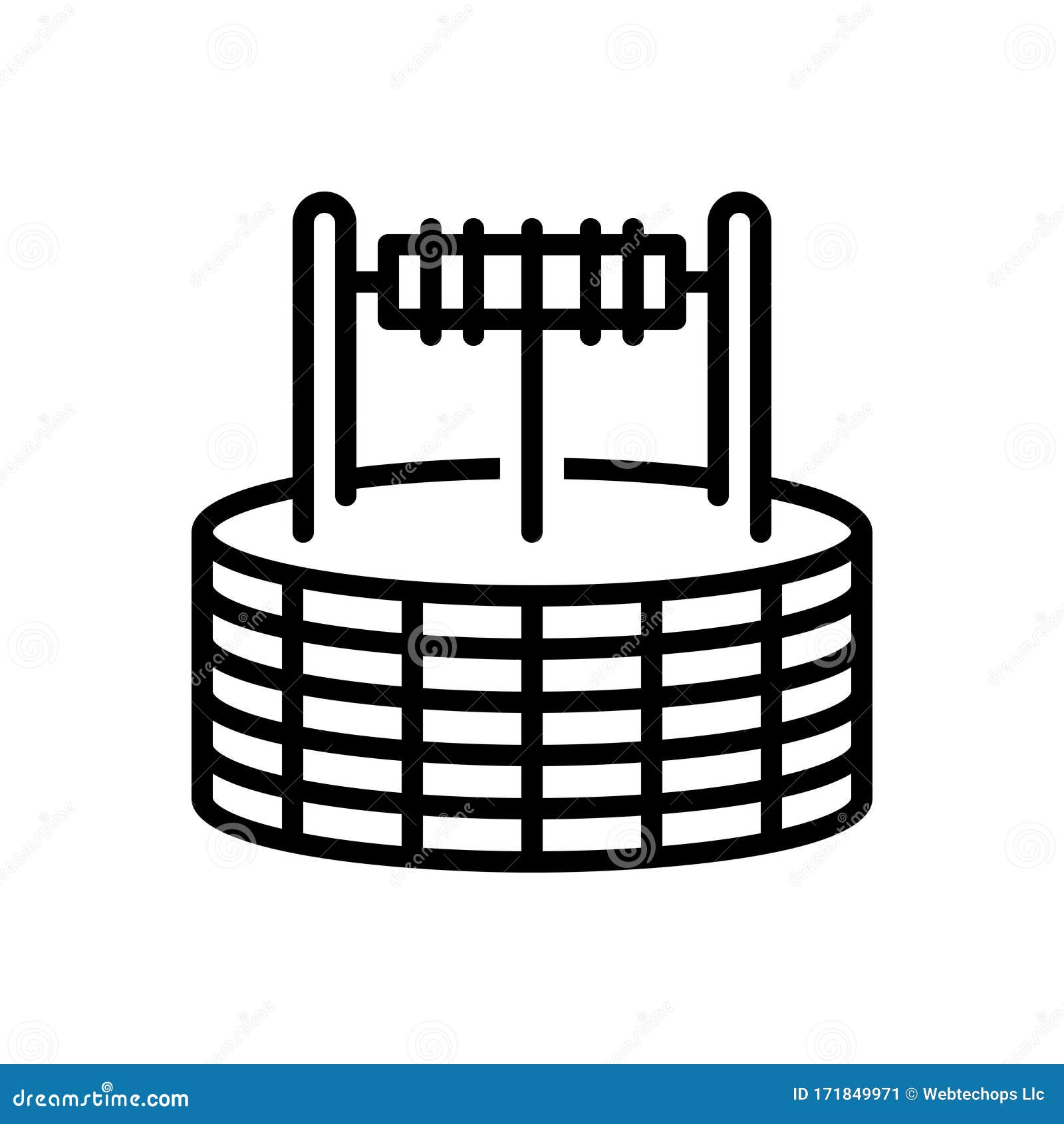 Deep Borehole Icon. Drill Well Drilling Underground Bore Hole ...