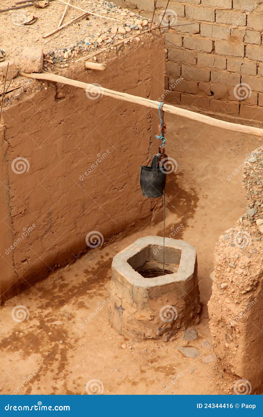 Well in Kasbah stock photo. Image of history, detail - 24344416