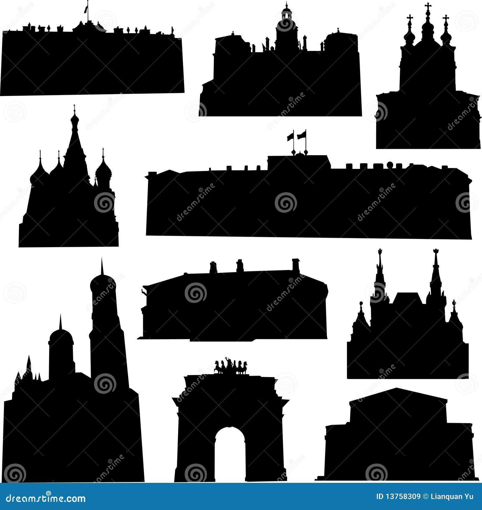 Well-known Russia Architecture Stock Vector - Illustration of stone ...