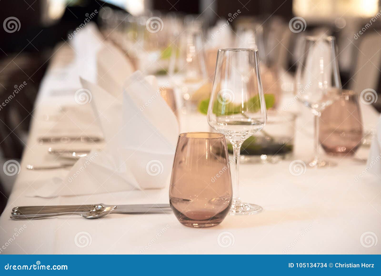 Well-laid Dining Table at Banquet Stock Photo - Image of tableware ...