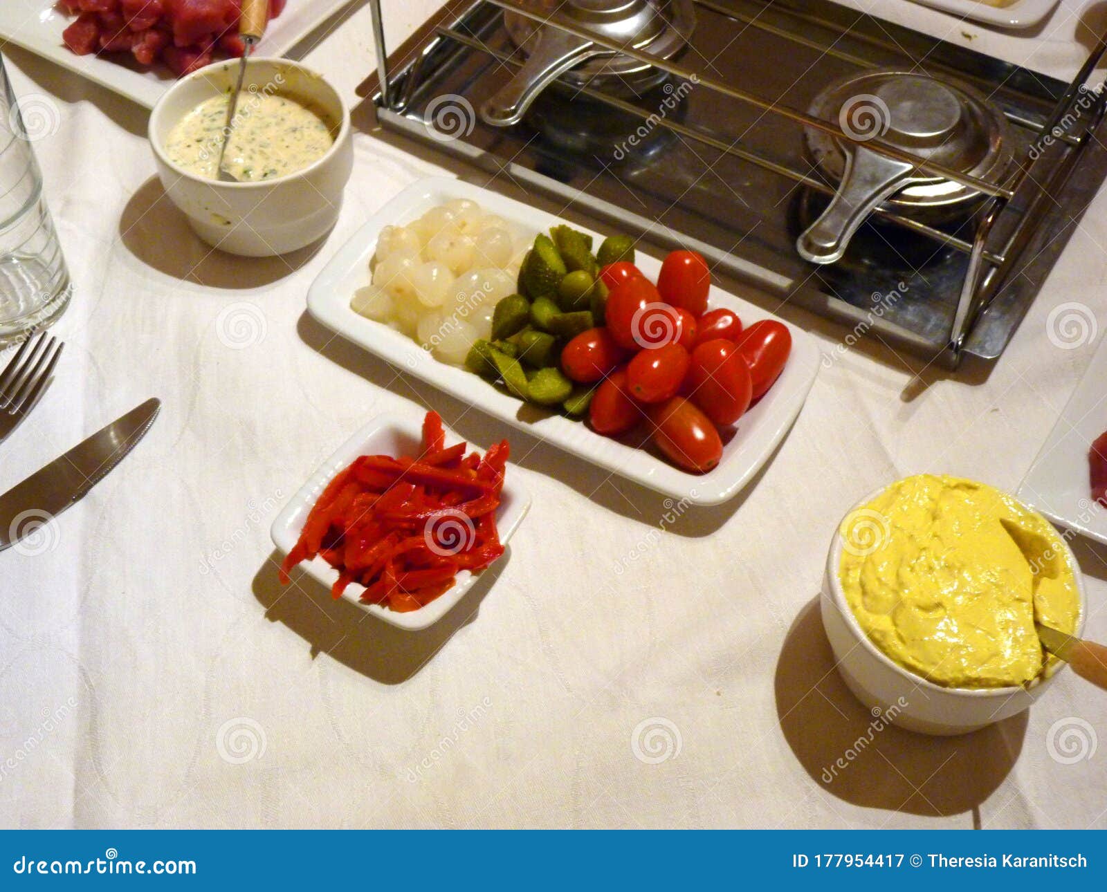 A well-laid table stock image. Image of cutlery, prepared - 177954417