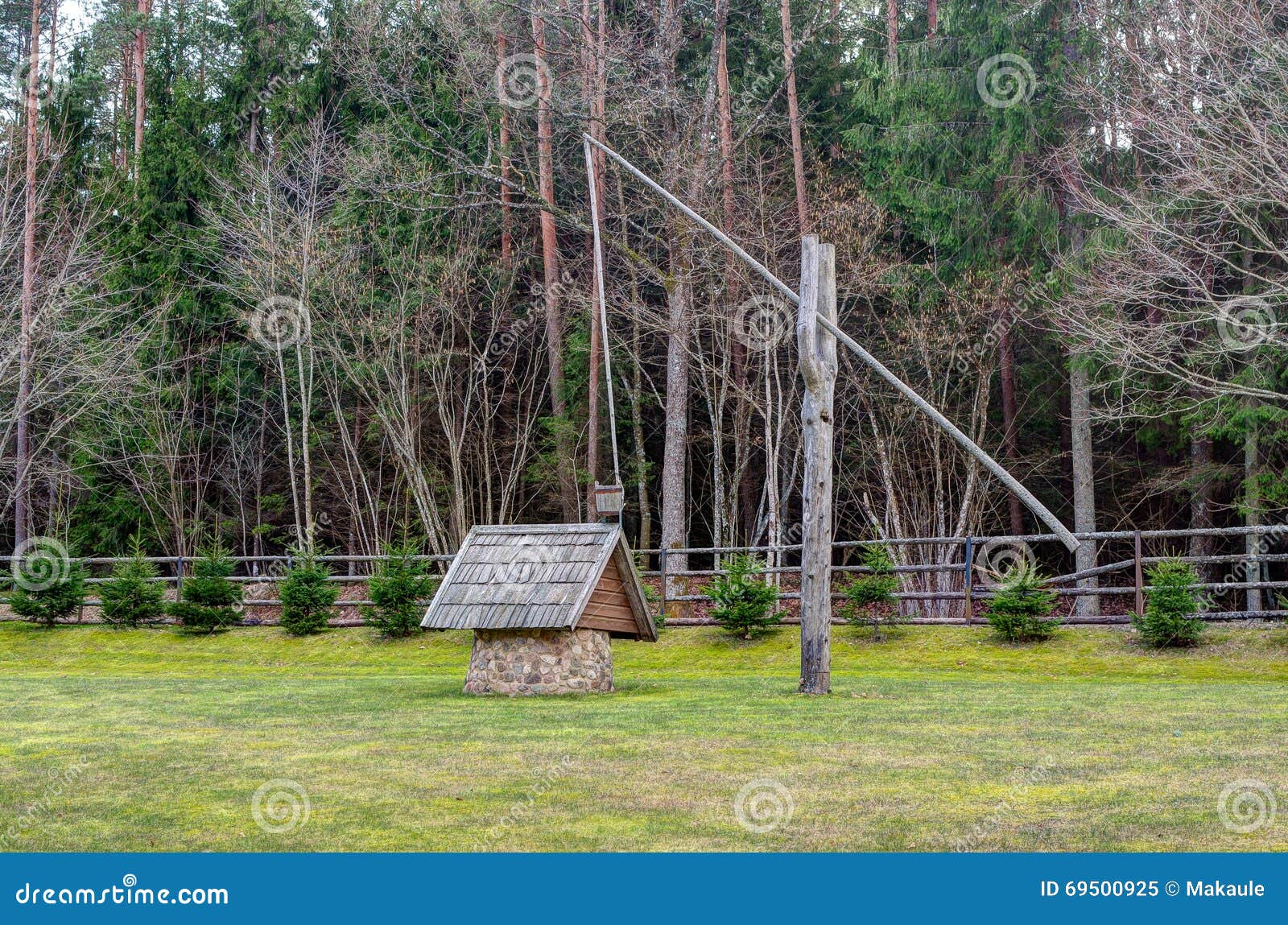 Well lever stock image. Image of roof, wooden, lever - 69500925