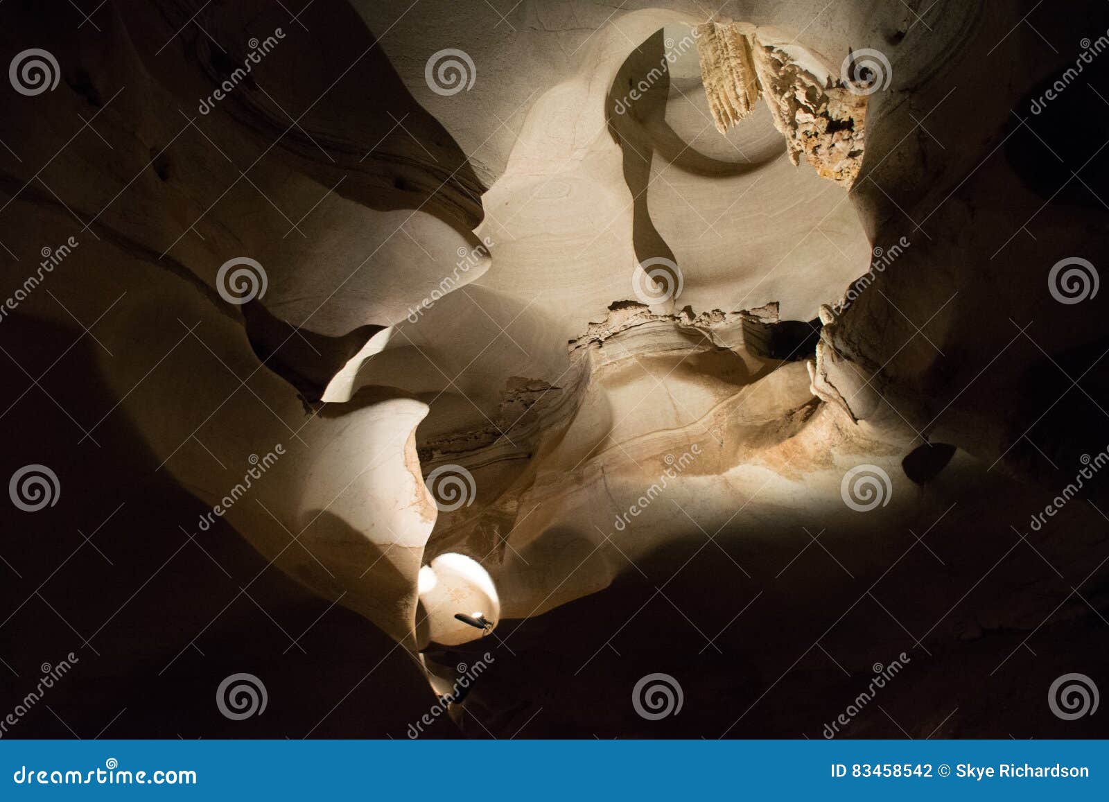 Well Lit Cave Ceiling stock photo. Image of textures - 83458542