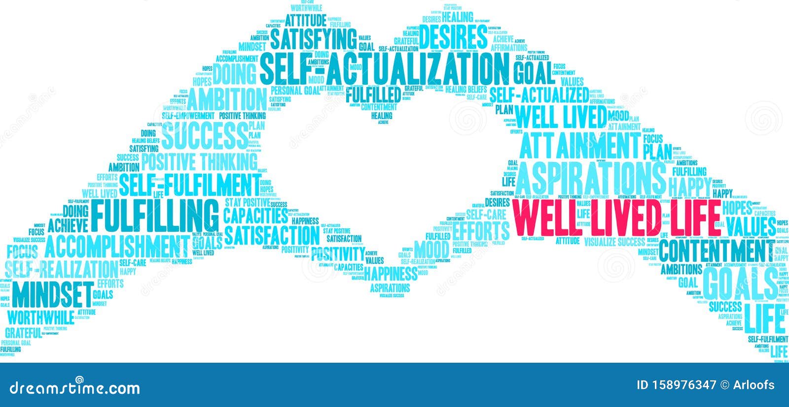 Well Lived Life Word Cloud stock vector. Illustration of ambitions ...