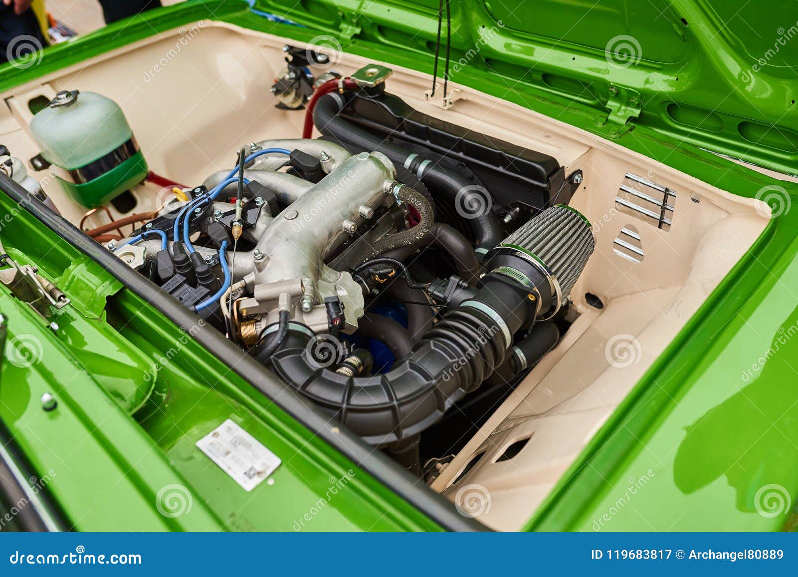 Well Maintained Engine of an Old Russian Car Stock Image - Image of ...