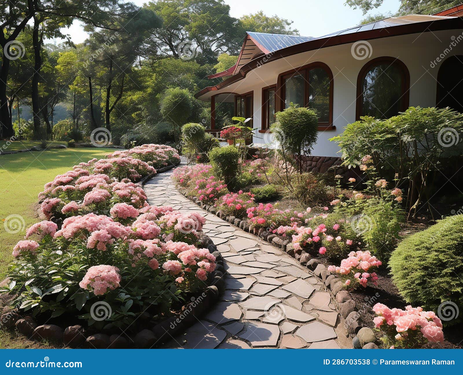 Private park stock illustration. Illustration of season - 286703538