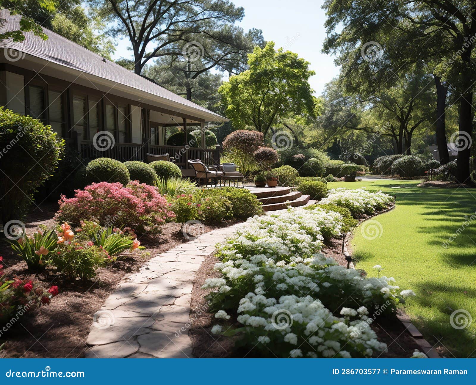 Private park stock illustration. Illustration of park - 286703577