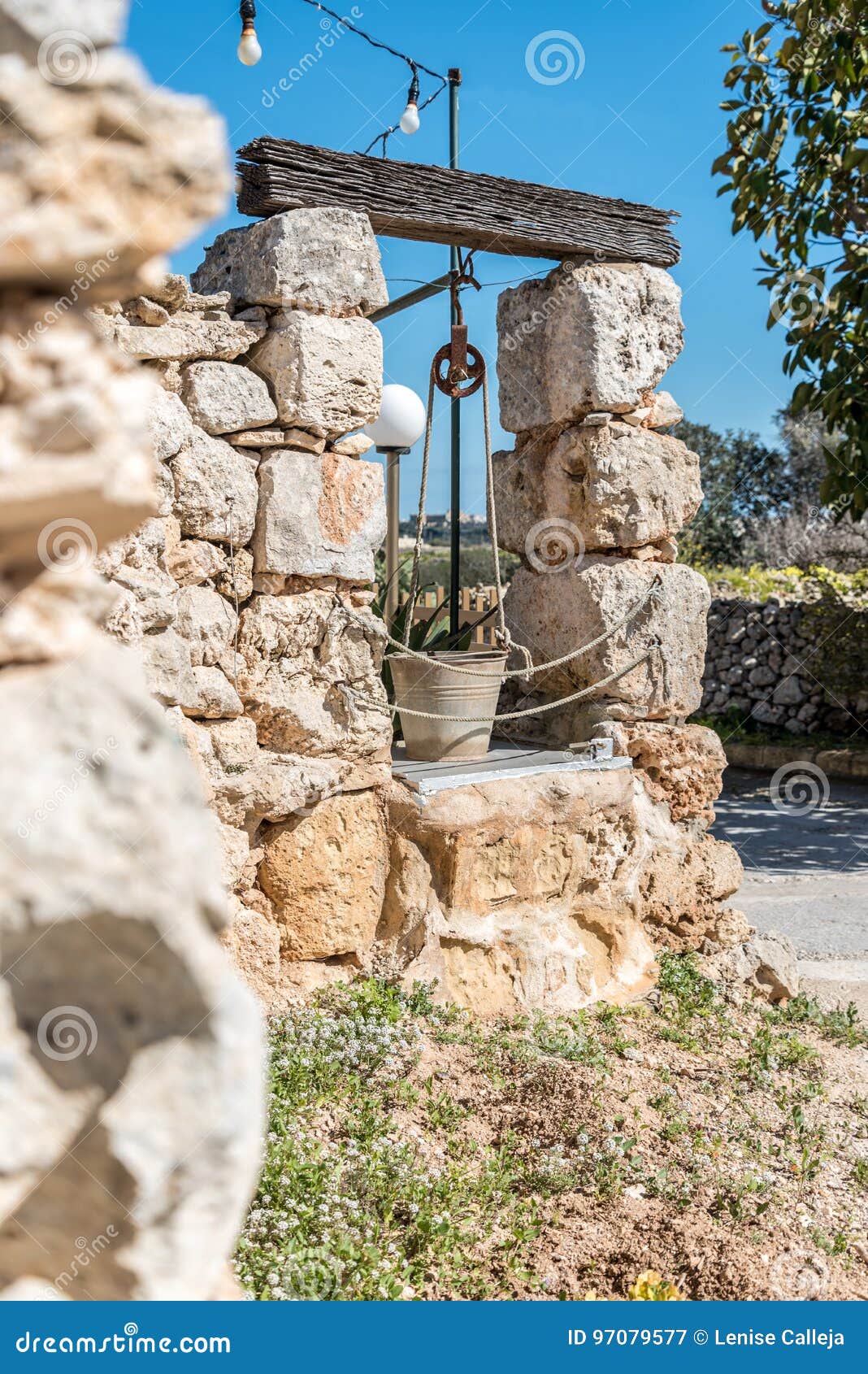 Well in Maltese Limestone in the Limits of Rabat, Malta Stock Image ...