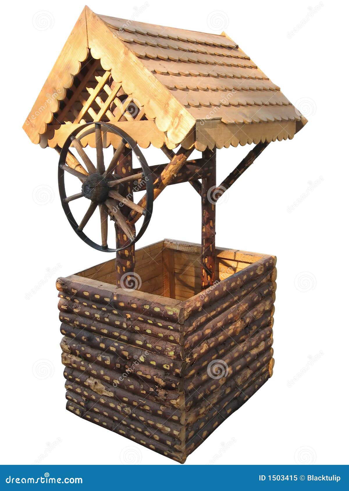 Well - model stock image. Image of fountain, wooden, wheeel - 1503415