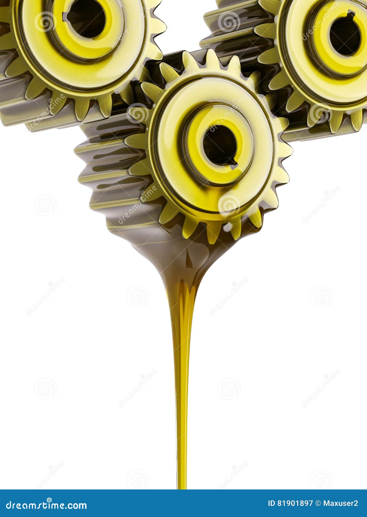 Well-Oiled Gears Teamwork Concept 3d Illustration Stock Illustration ...