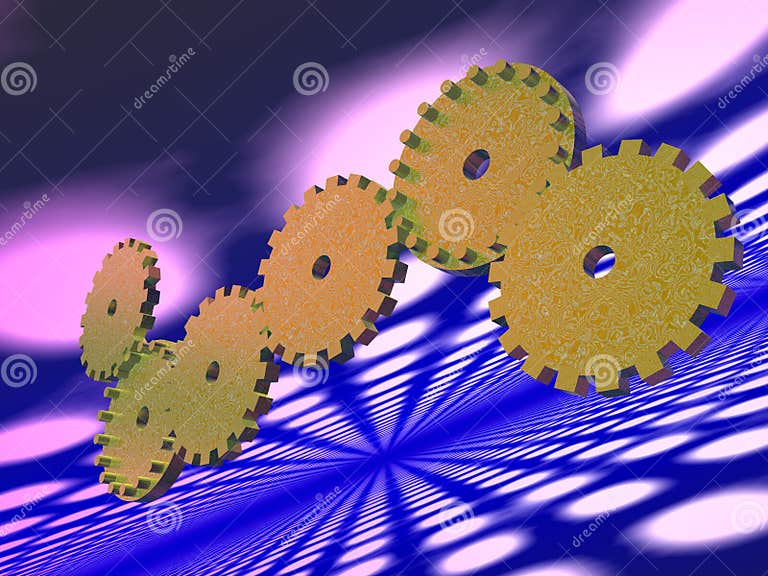 Well oiled machine, cogs. stock illustration. Illustration of cooperate ...