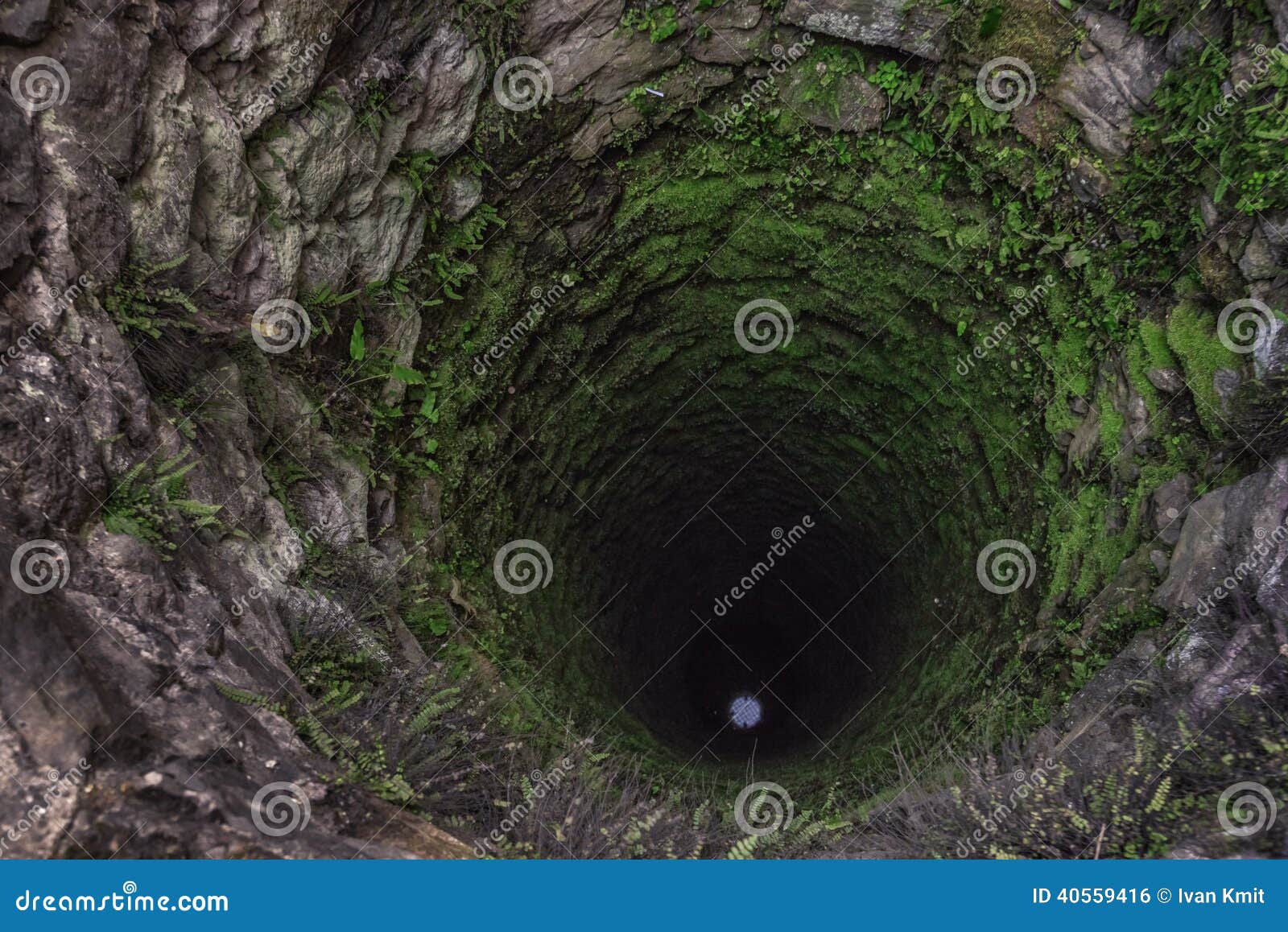 Well stock photo. Image of tunnel, hole, spooky, perspective - 40559416