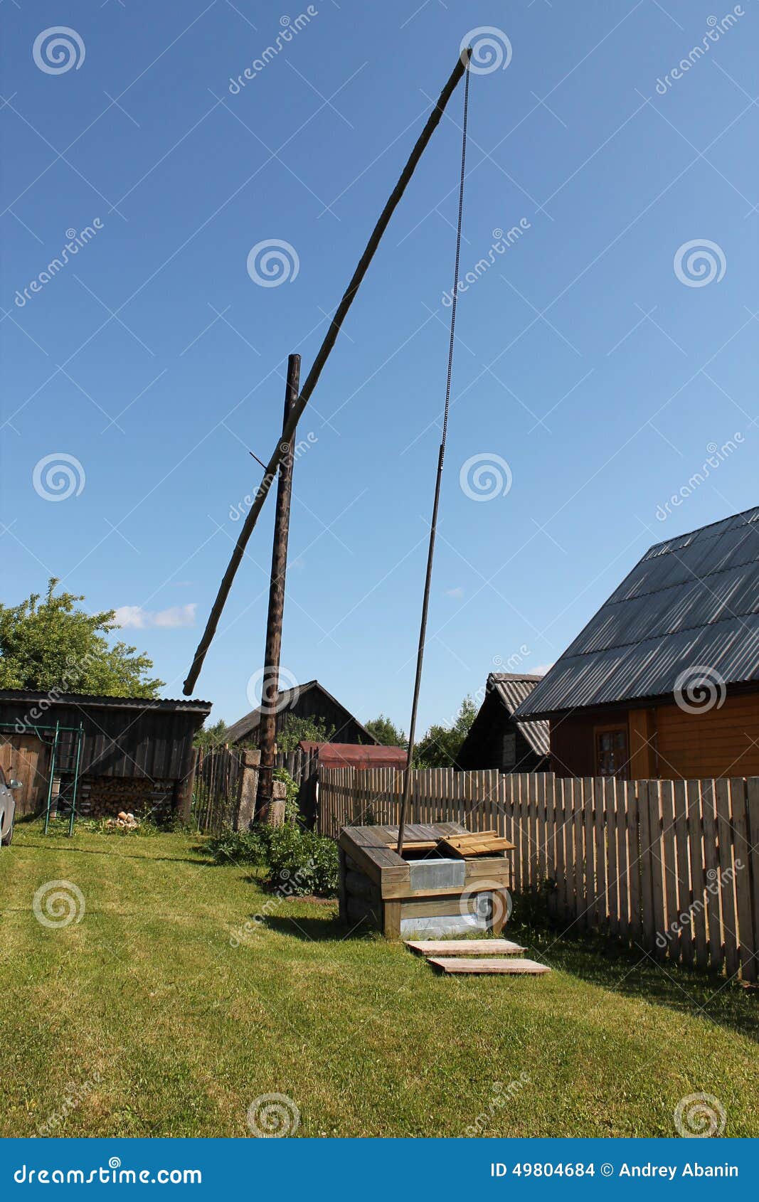 Well stock photo. Image of water, plumbing, device, crane - 49804684