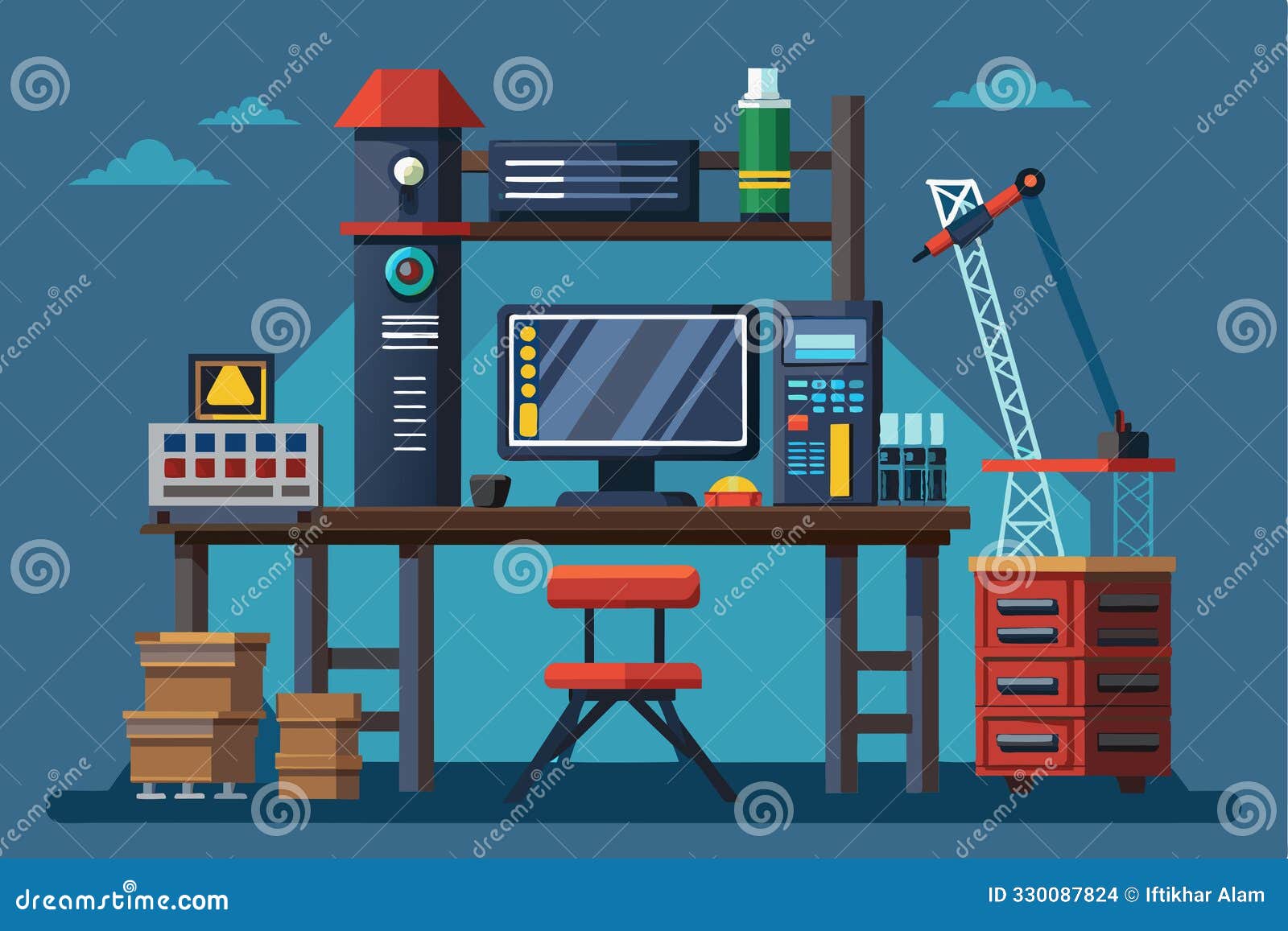 A Rugged Sy Tower Stands Tall On The Edge Of A Cliff Using The Power Of ...