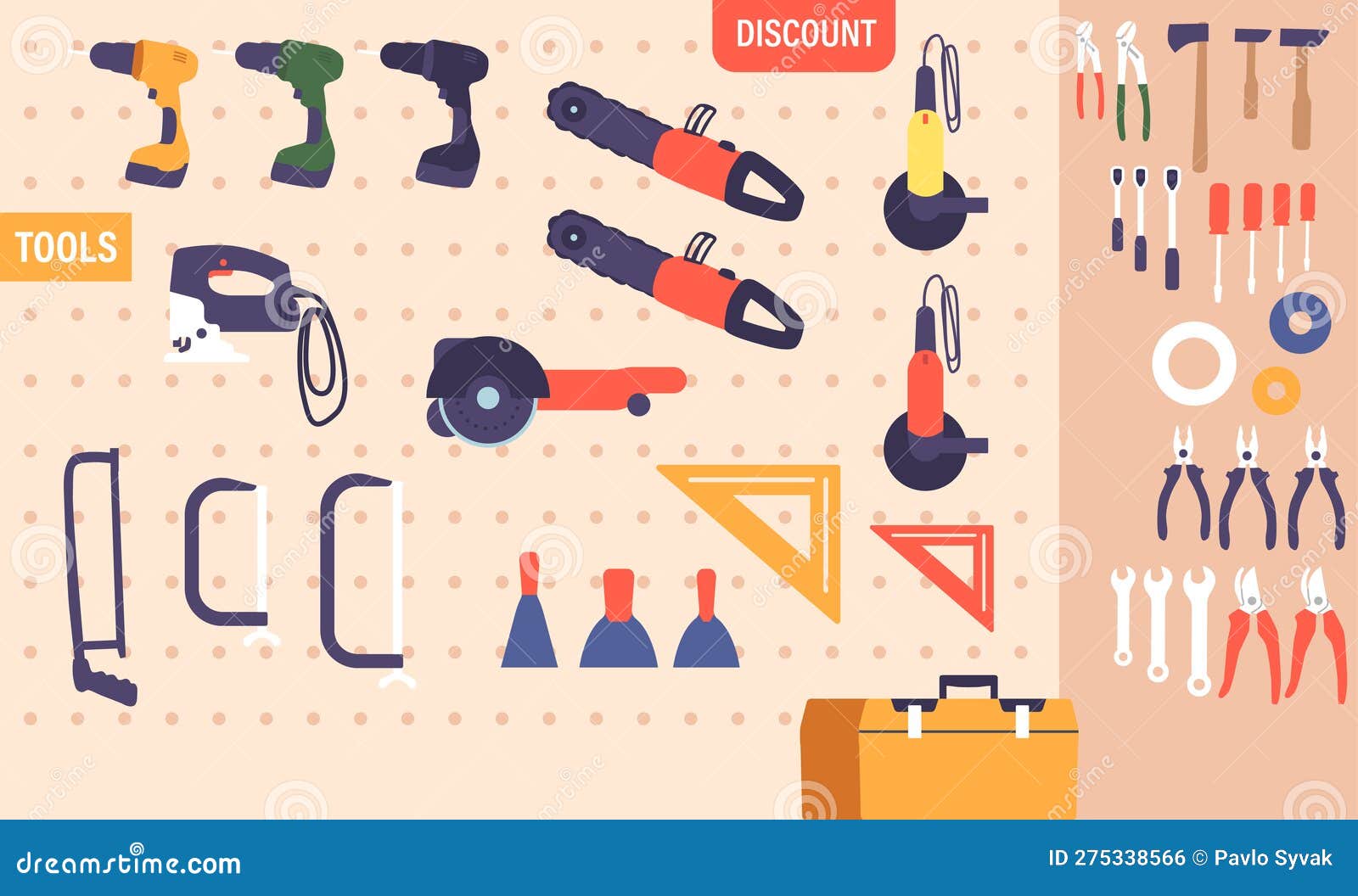 Well-organized Shelf Displaying a Vast Array of Repair Tools, from ...