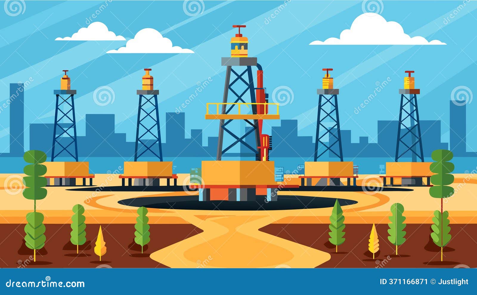 Drilling Rigs,Isolated On White Background,Front View,Desert Drilling ...