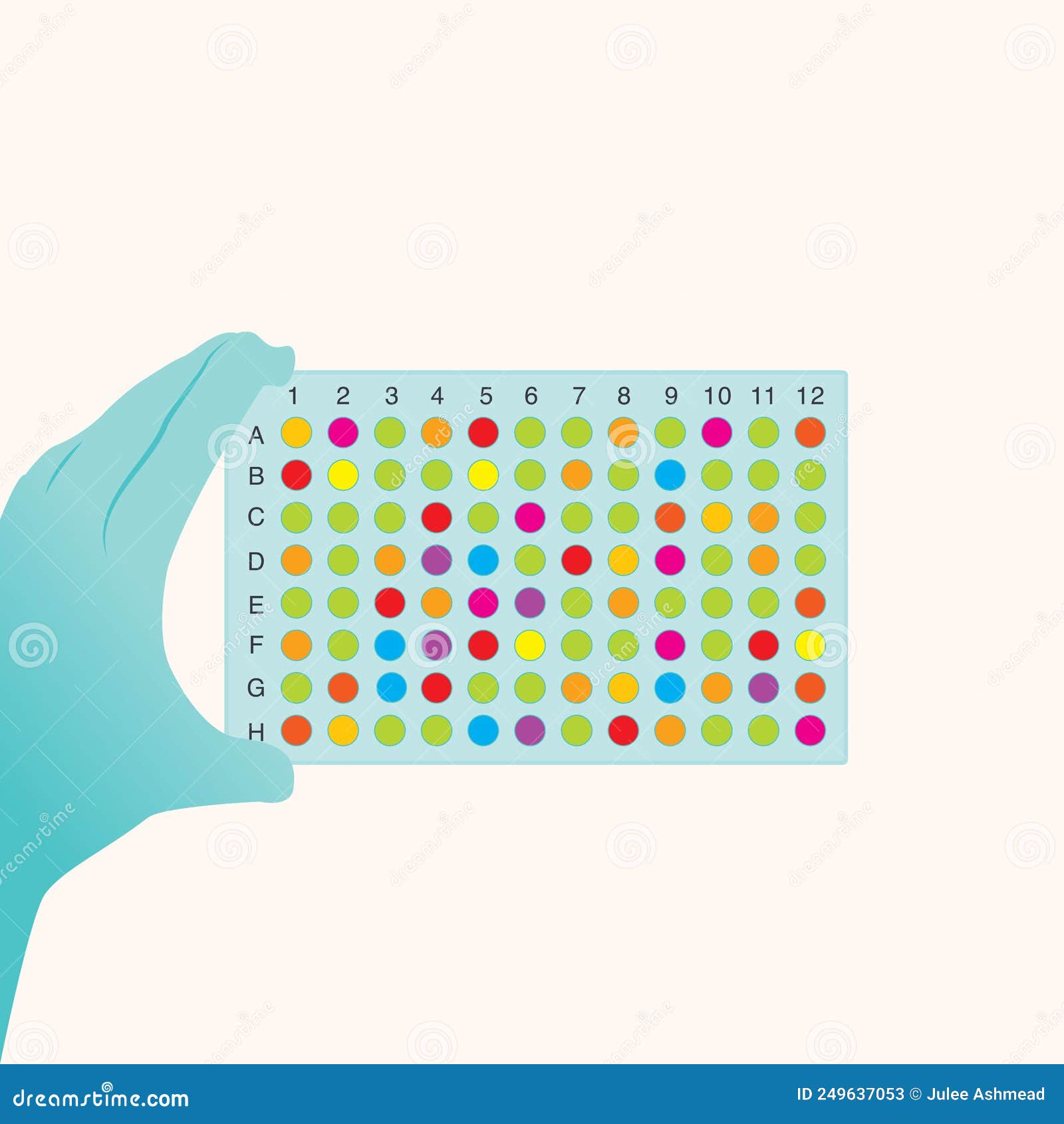 96 well plate vector stock vector. Illustration of plastic - 249637053