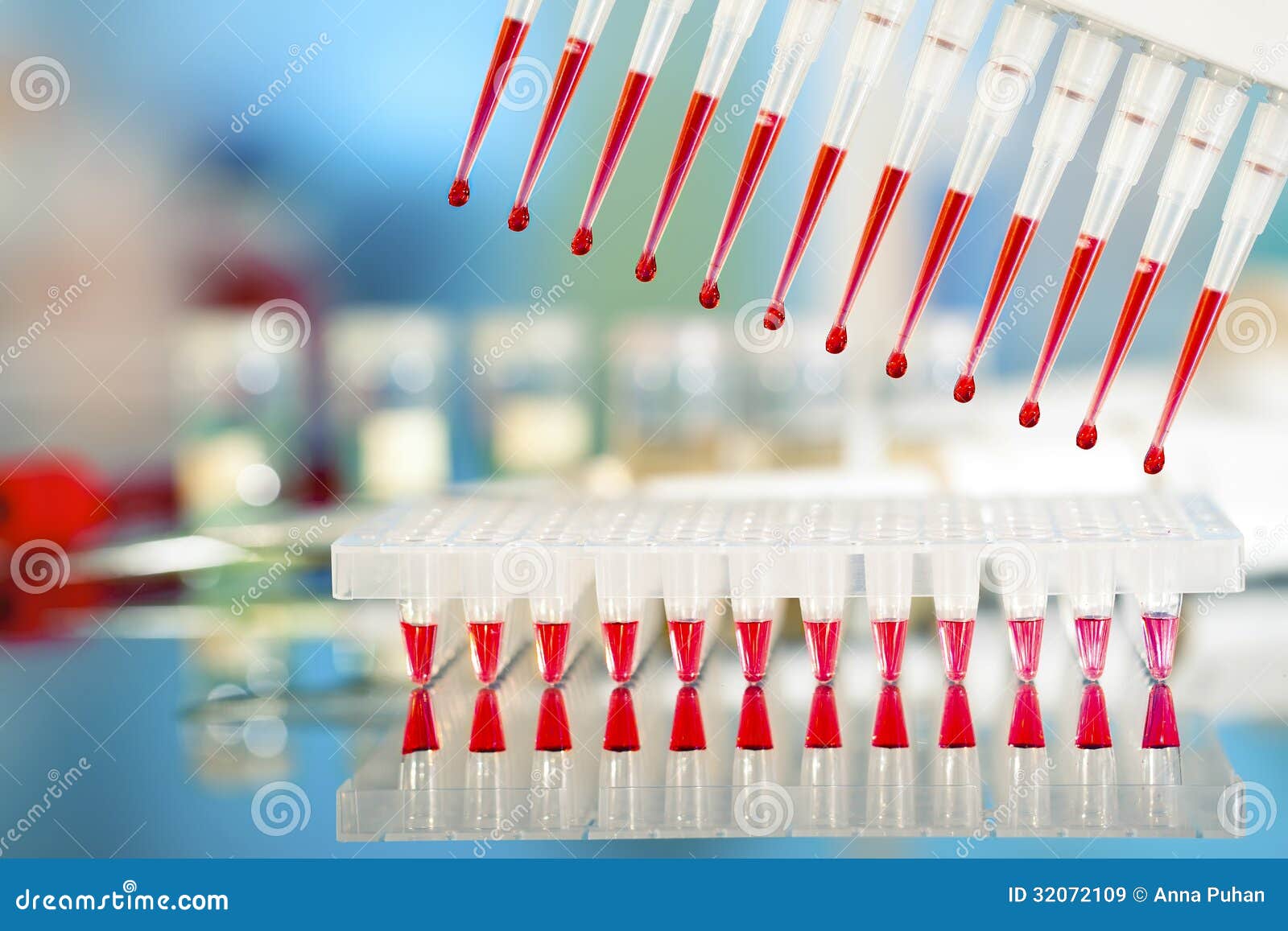 96-well Plate With Multichannel Pipette Stock Image | CartoonDealer.com ...