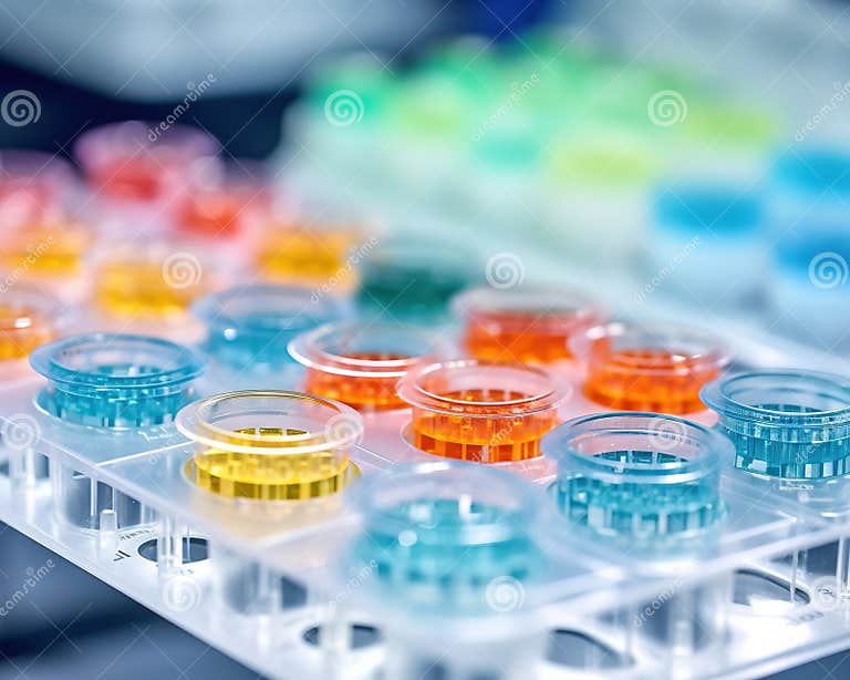 96 Well Plate with Samples for Biological Analysis. Stock Illustration ...