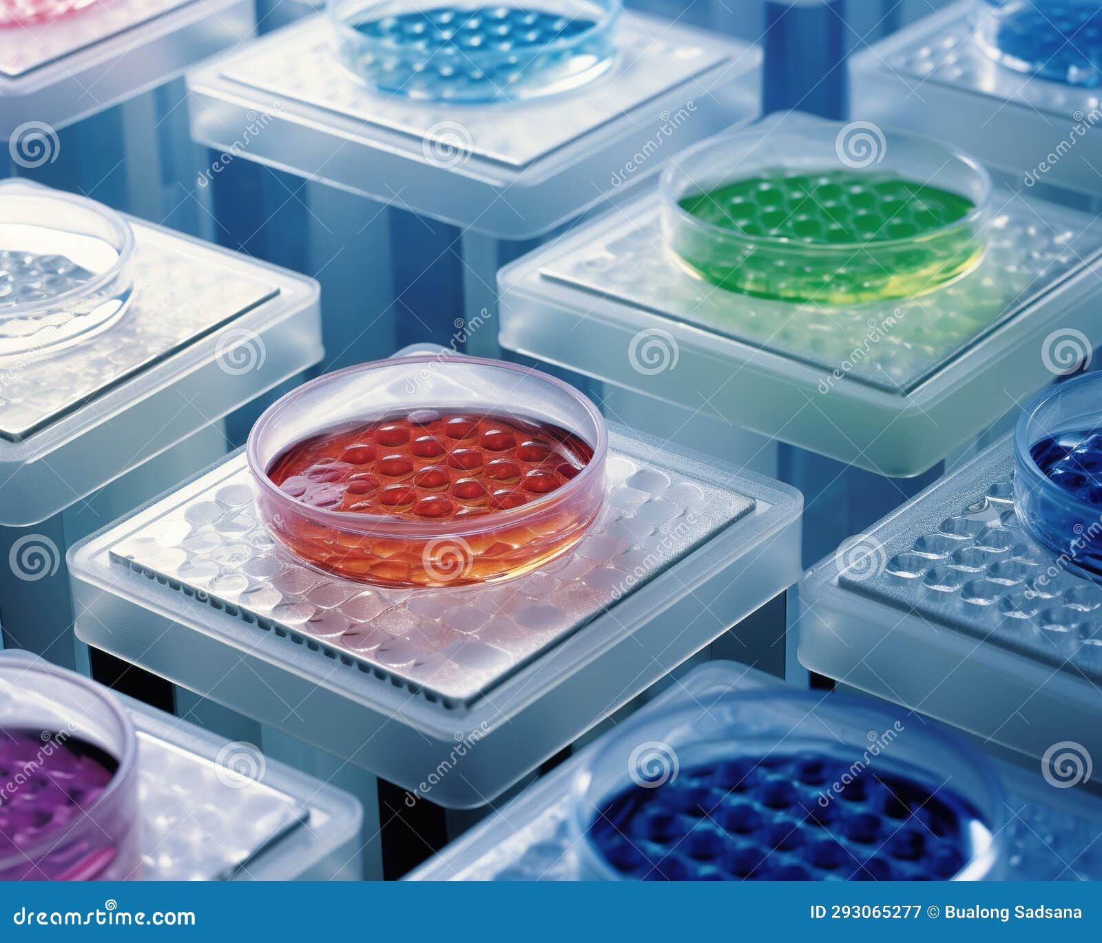 96 Well Plate With Samples For Biological Analysis. Microplate For ...