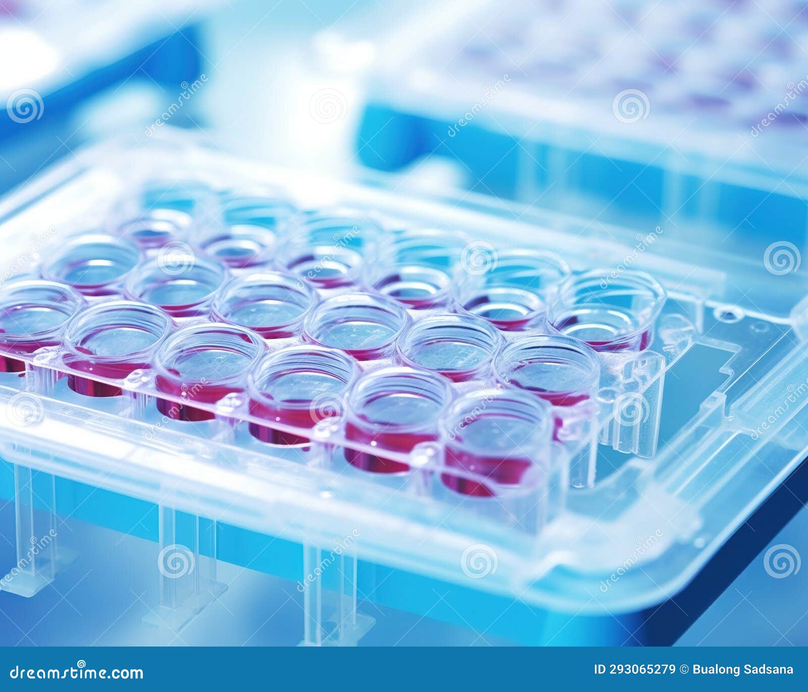 96 Well Plate With Samples For Biological Analysis. Stock Illustration ...