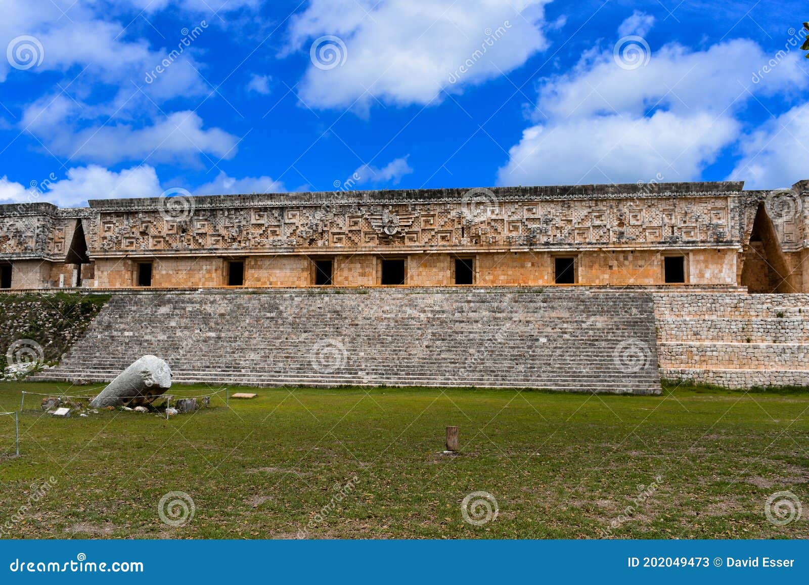Well-preserved Building from the Maya in Uxmal Stock Image - Image of ...