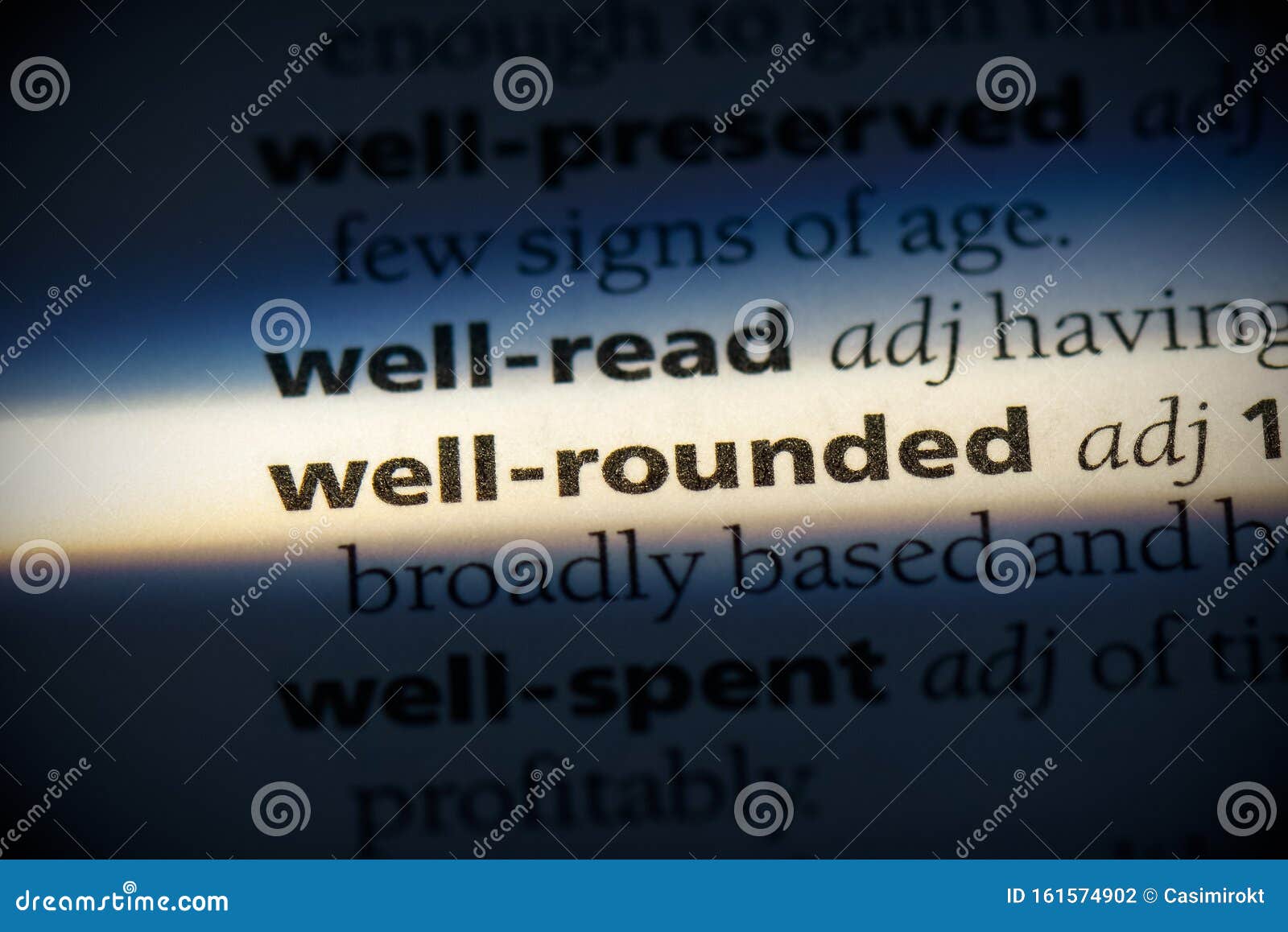 Well-rounded stock photo. Image of english, meaning - 161574902