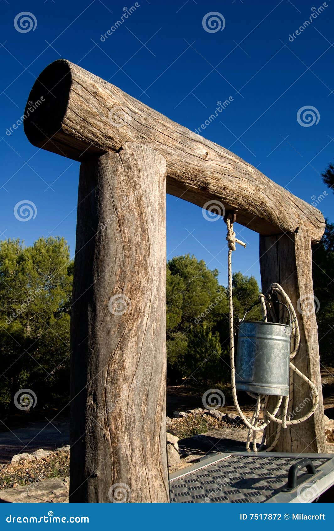 Well - Rural location stock photo. Image of wooden, pail - 7517872