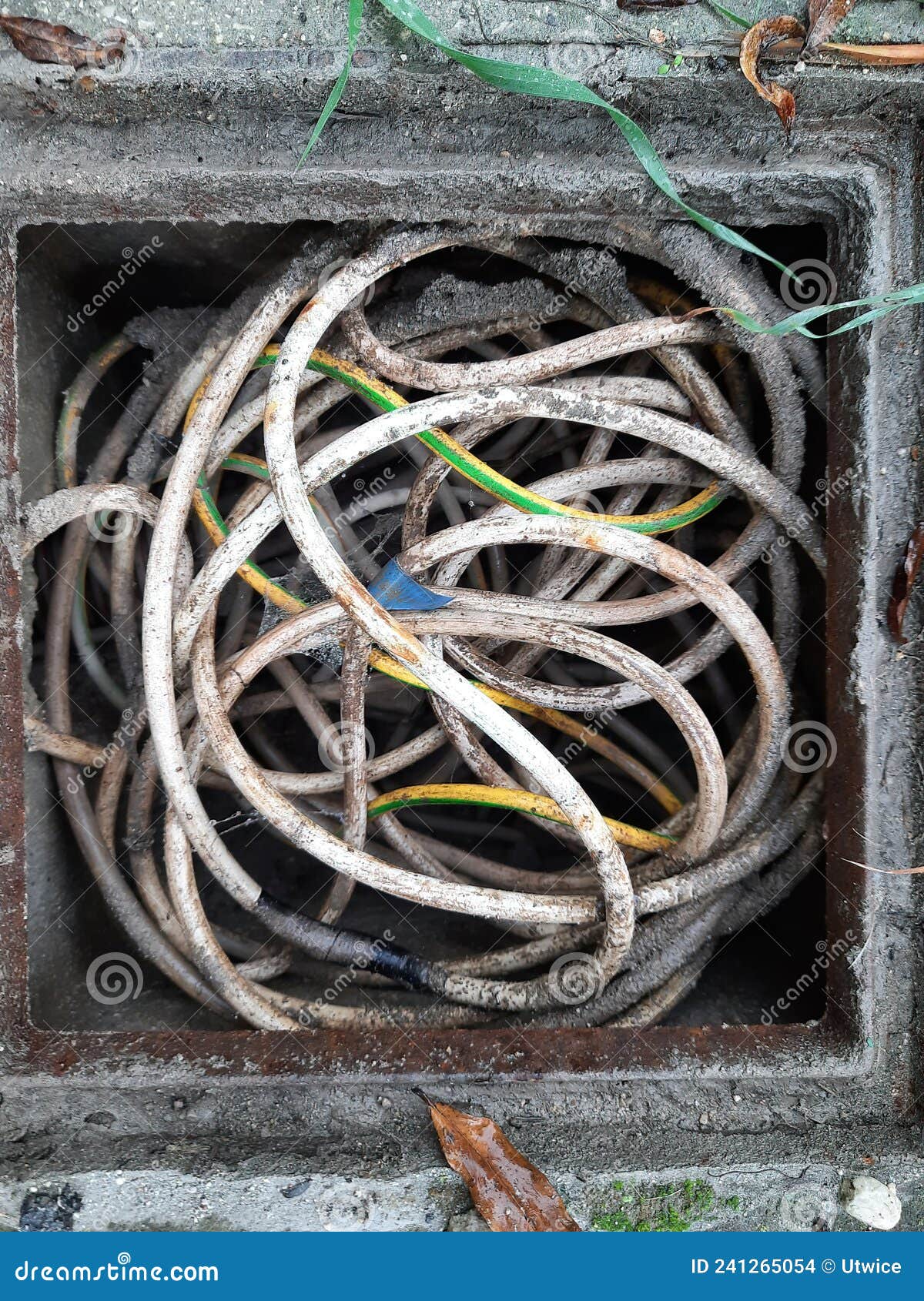Lighting Cables In Plastic Wiring Pipes In A Newly Built House Mounted ...
