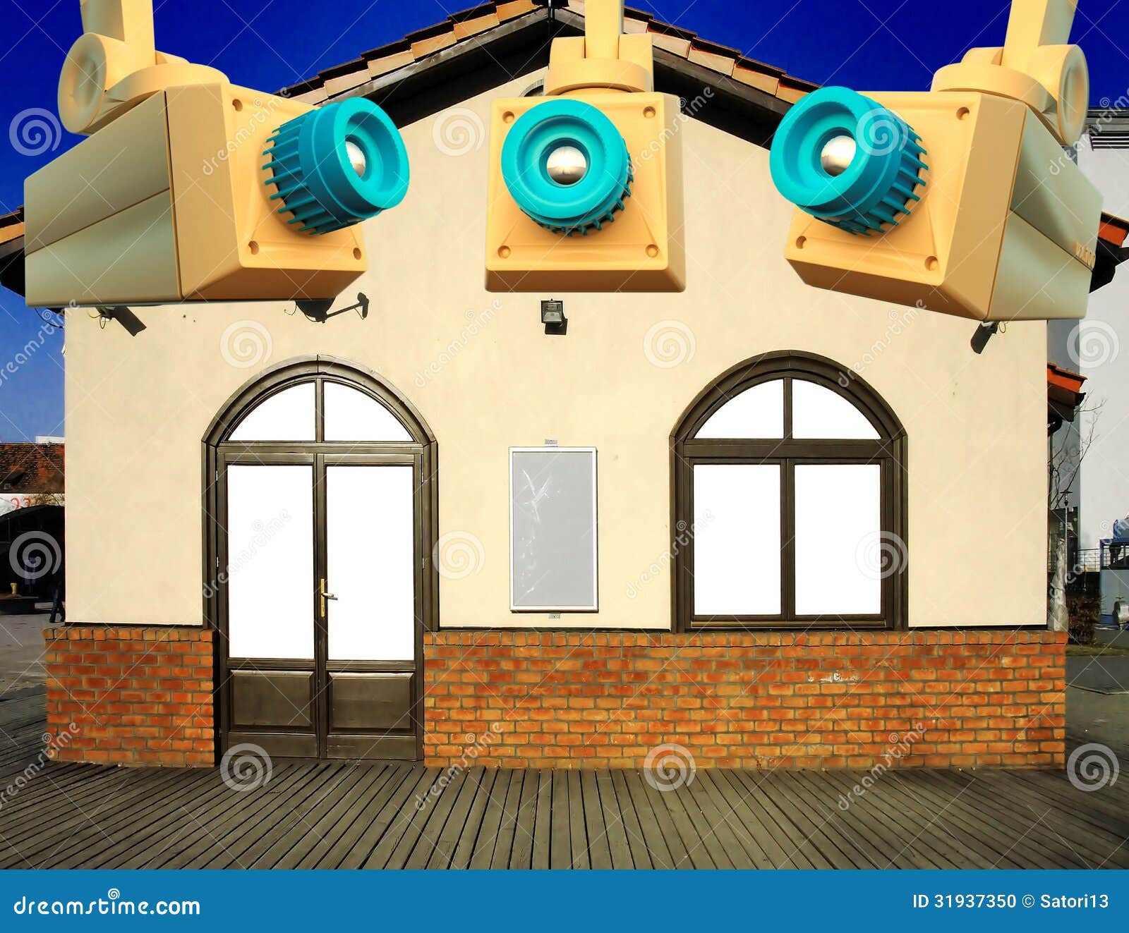 Well secured house stock photo. Image of comical, camera - 31937350