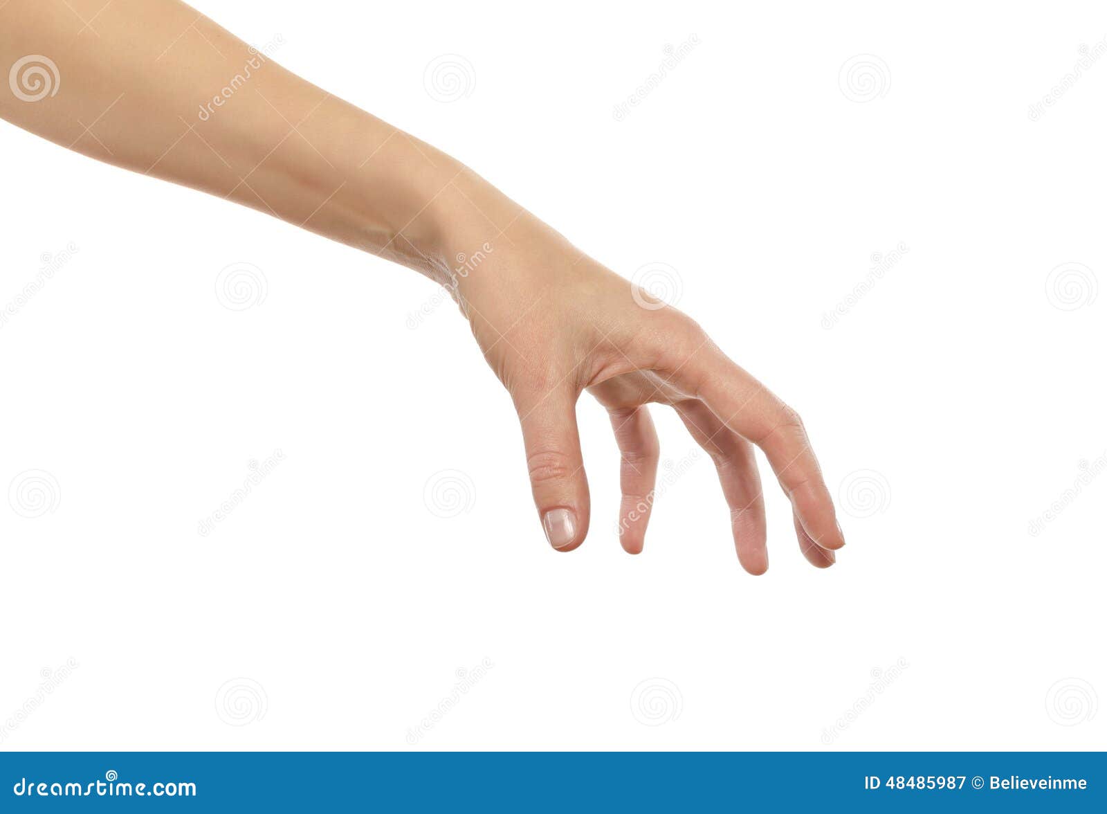 Well Shaped Female Hand Reaching for Something. Stock Image - Image of ...
