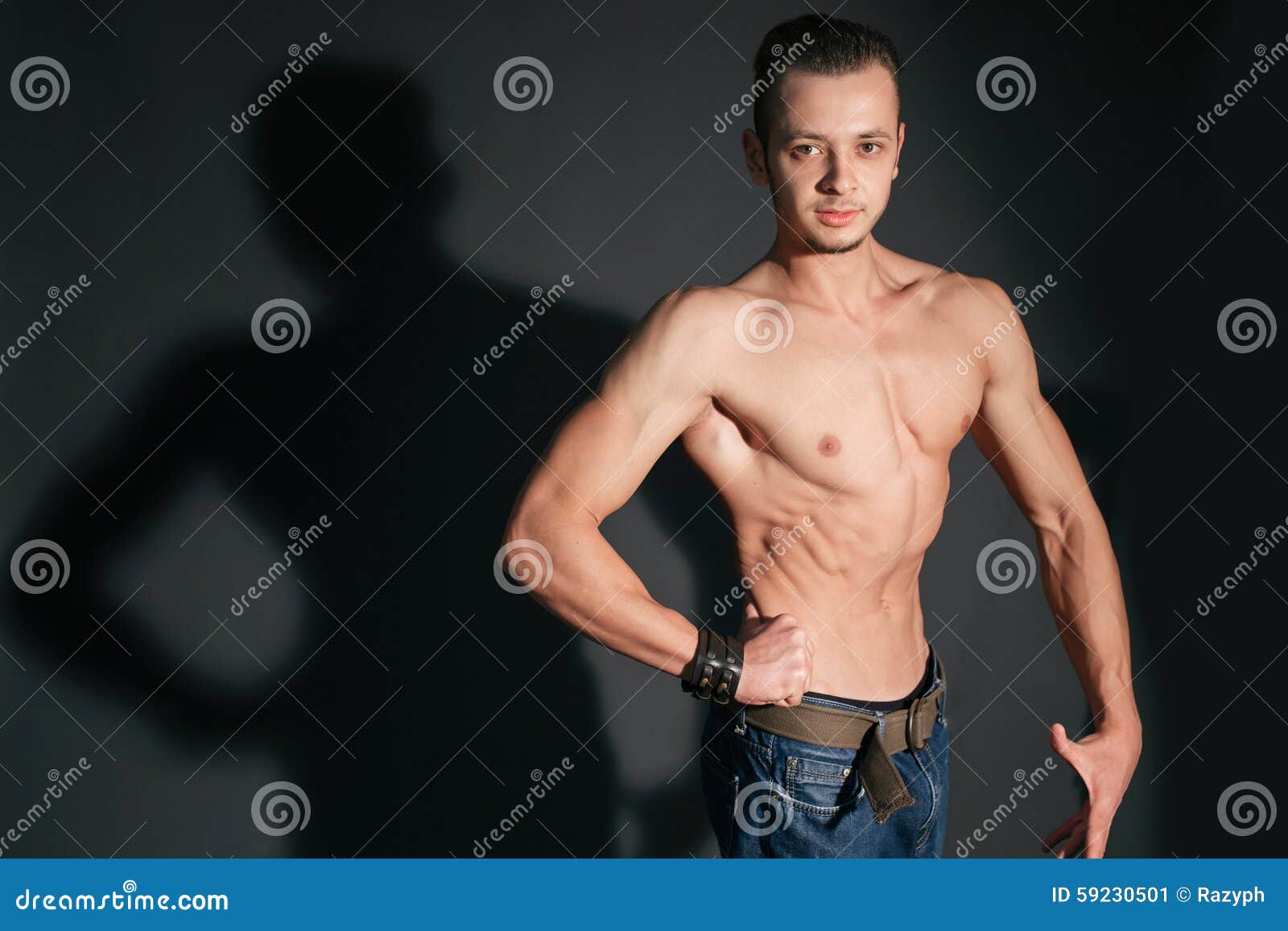 Well shaped man stock image. Image of masculinity, abdominal - 59230501