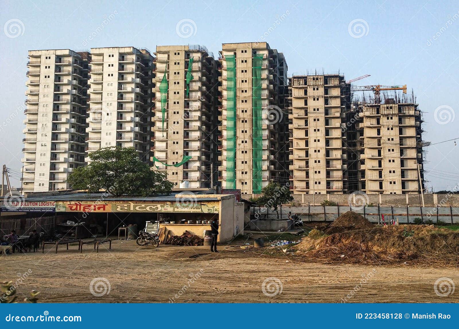 The Well Structure Constructed Similar Buildings. Stock Photo - Image ...