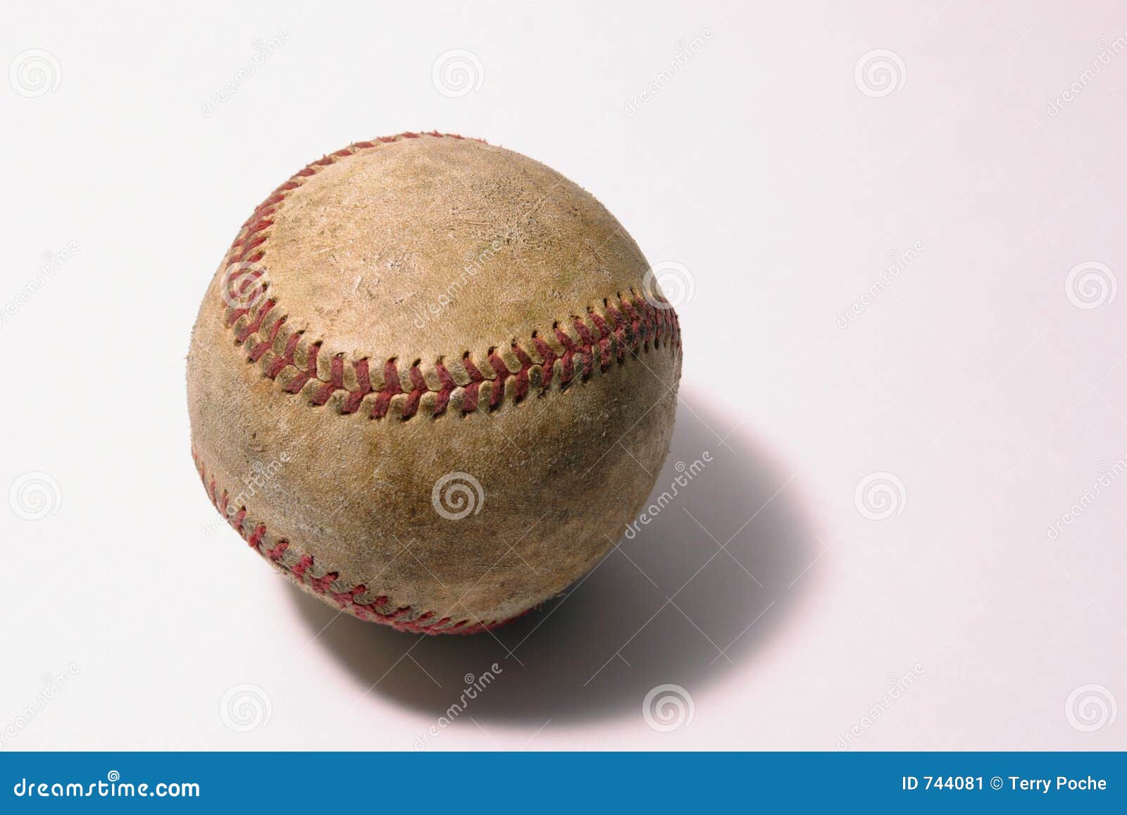 Well worn Baseball stock image. Image of game, sport, american - 744081