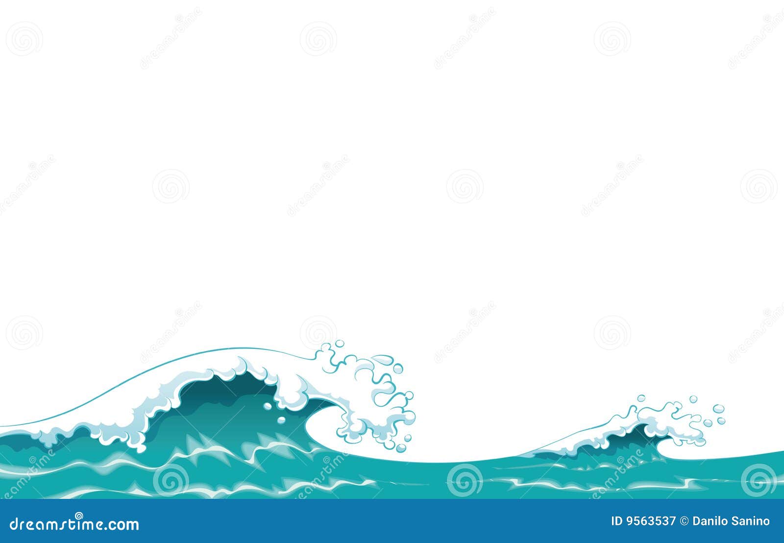 Wellen vektor abbildung. Illustration von schwimmen, dekoration - 9563537