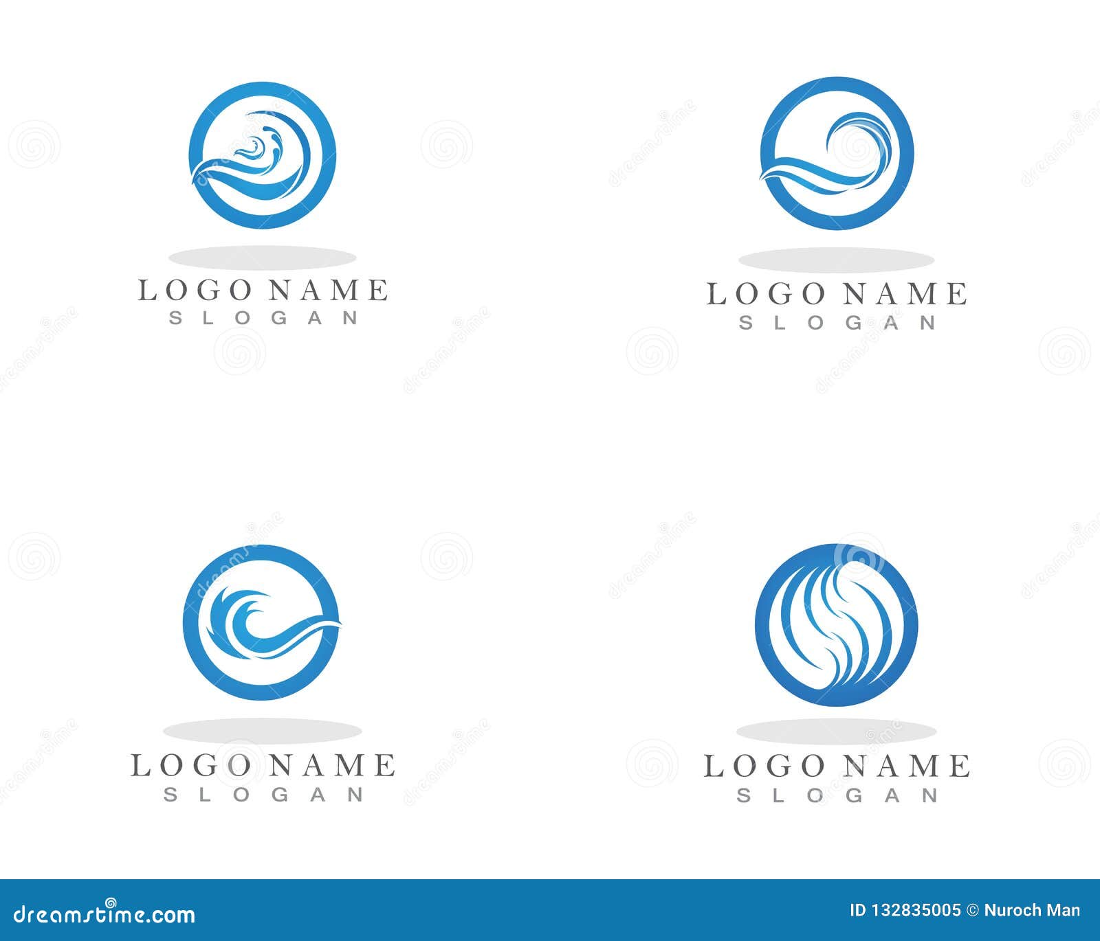 Wellen-Strand-Logo Und Symbolikone Vektor Abbildung - Illustration von ...