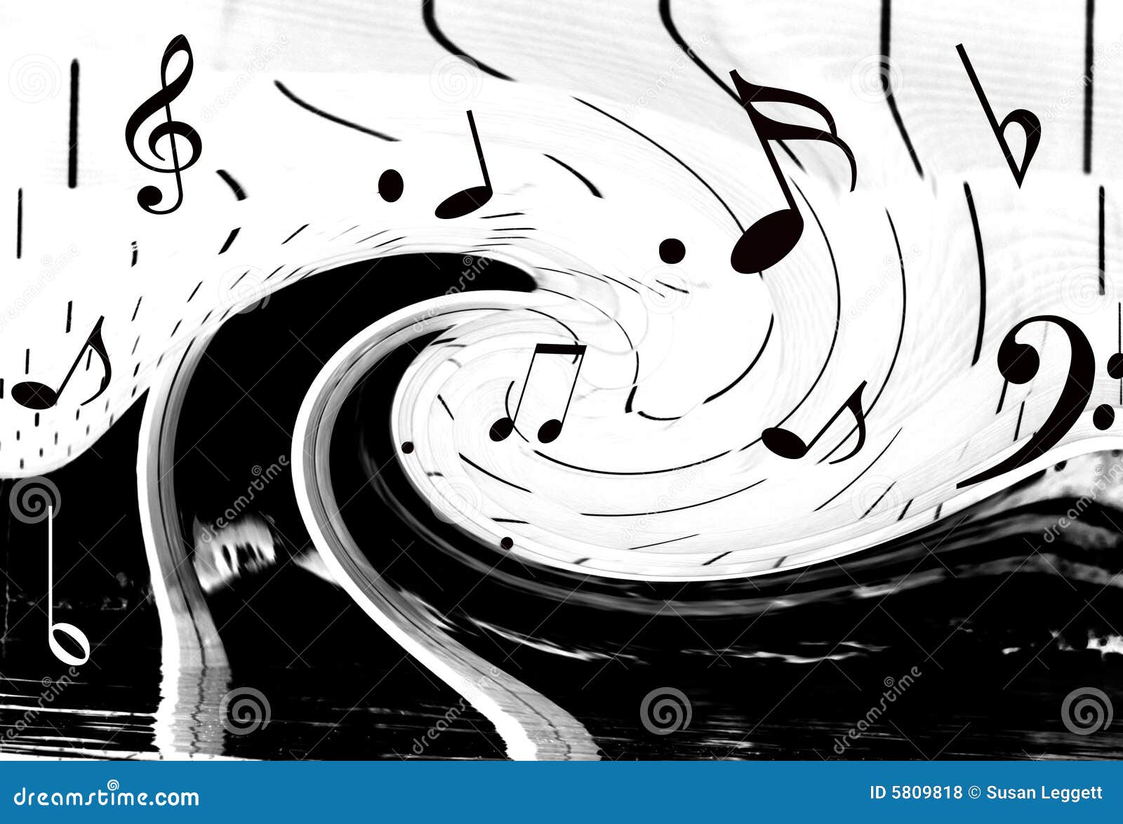 Wellen von Musik stock abbildung. Illustration von musik - 5809818