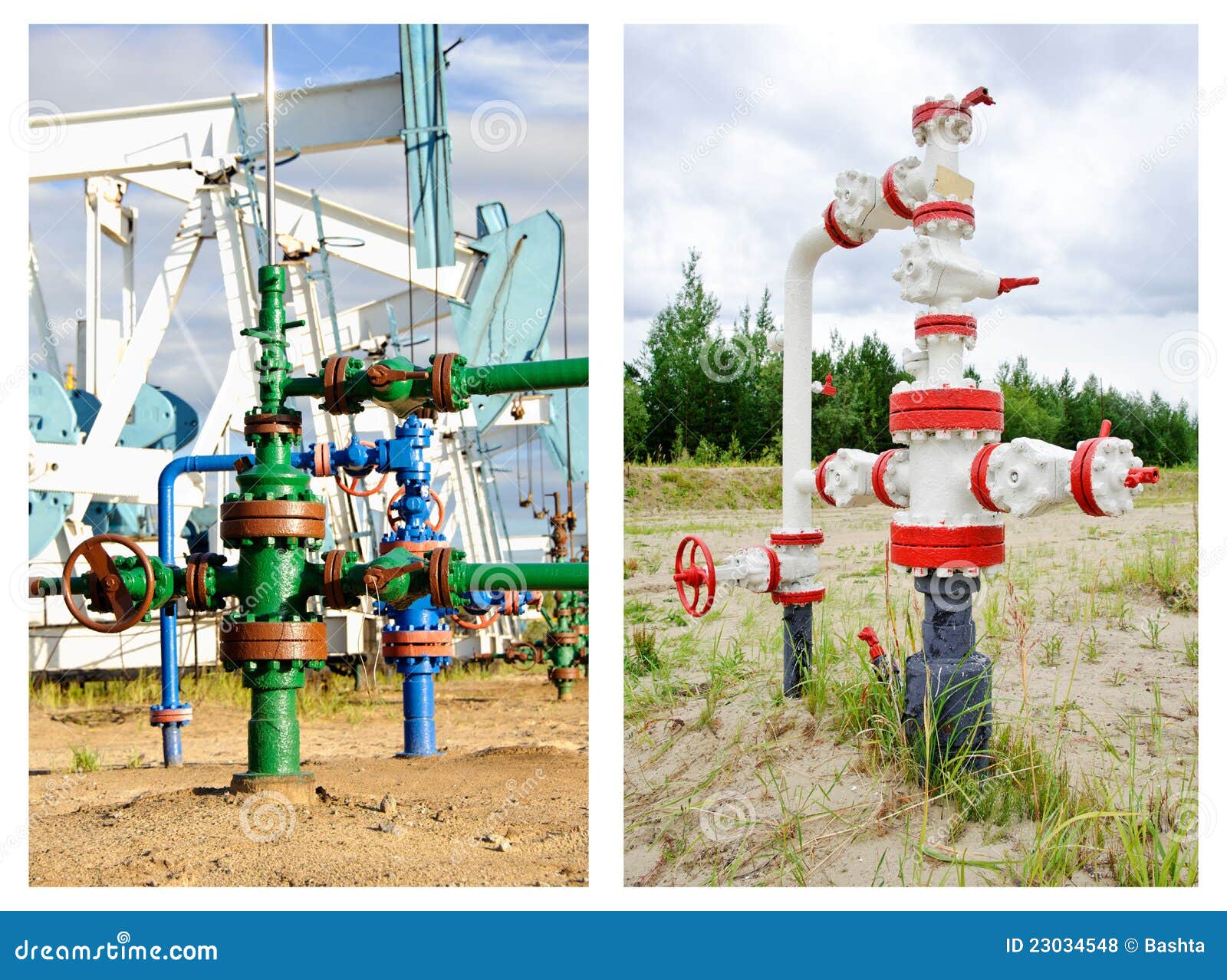 Oil And Gas Industry, Wellhead Equipment For A Gas Well Royalty-Free ...