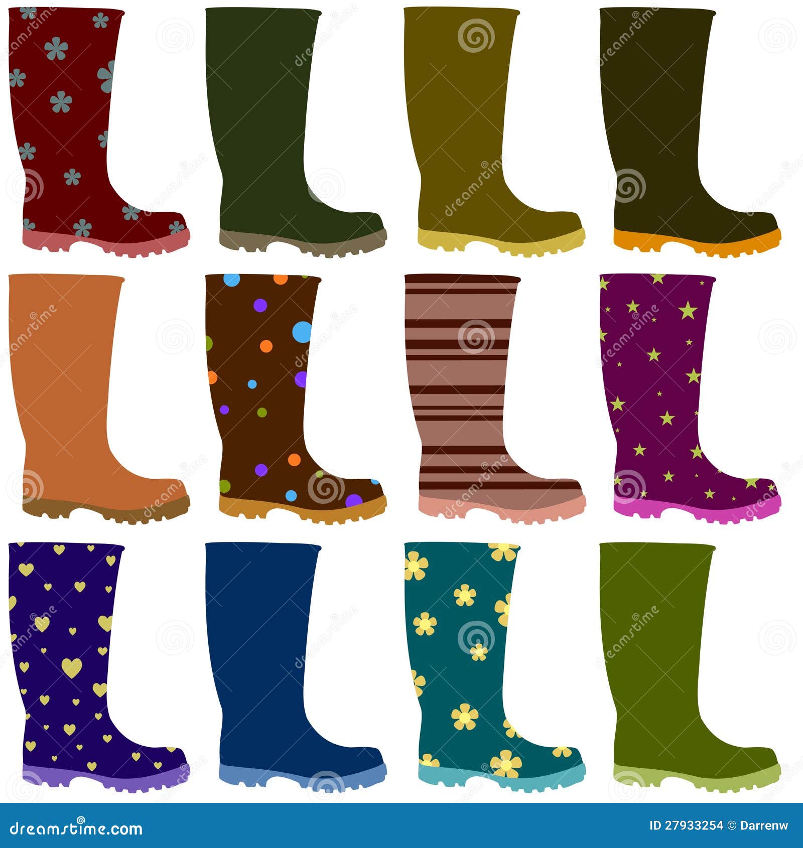 Wellies stock illustration. Illustration of illustrated - 27933254