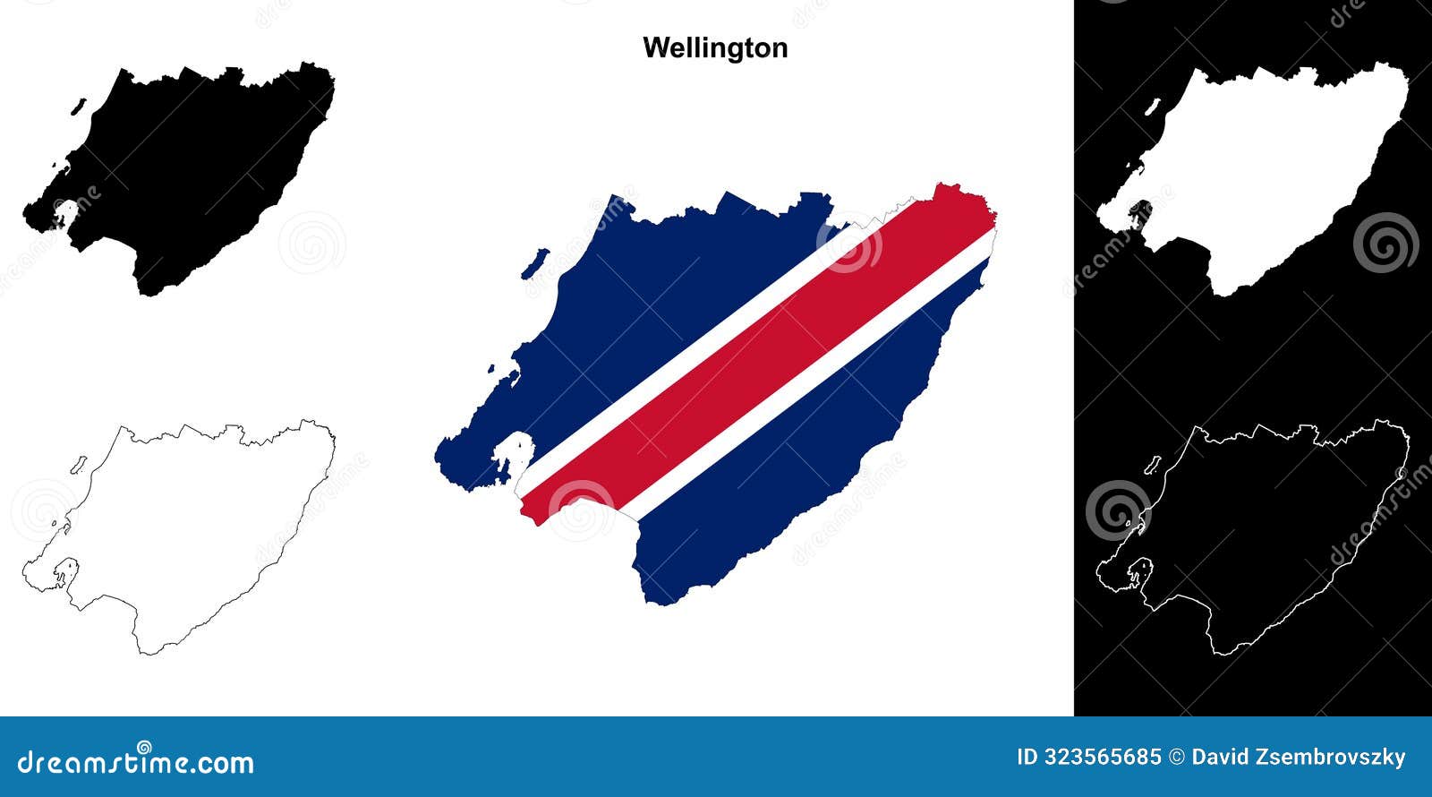 Wellington Outline Map Vector Illustration | CartoonDealer.com #335016738